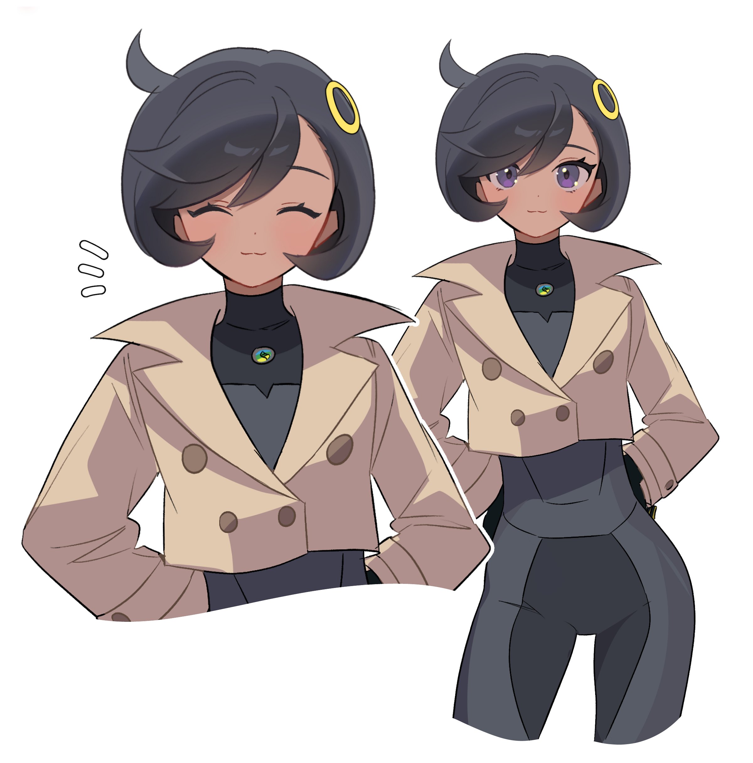 Safebooru - 1girl absurdres black bodysuit black hair blue eyes blush ...