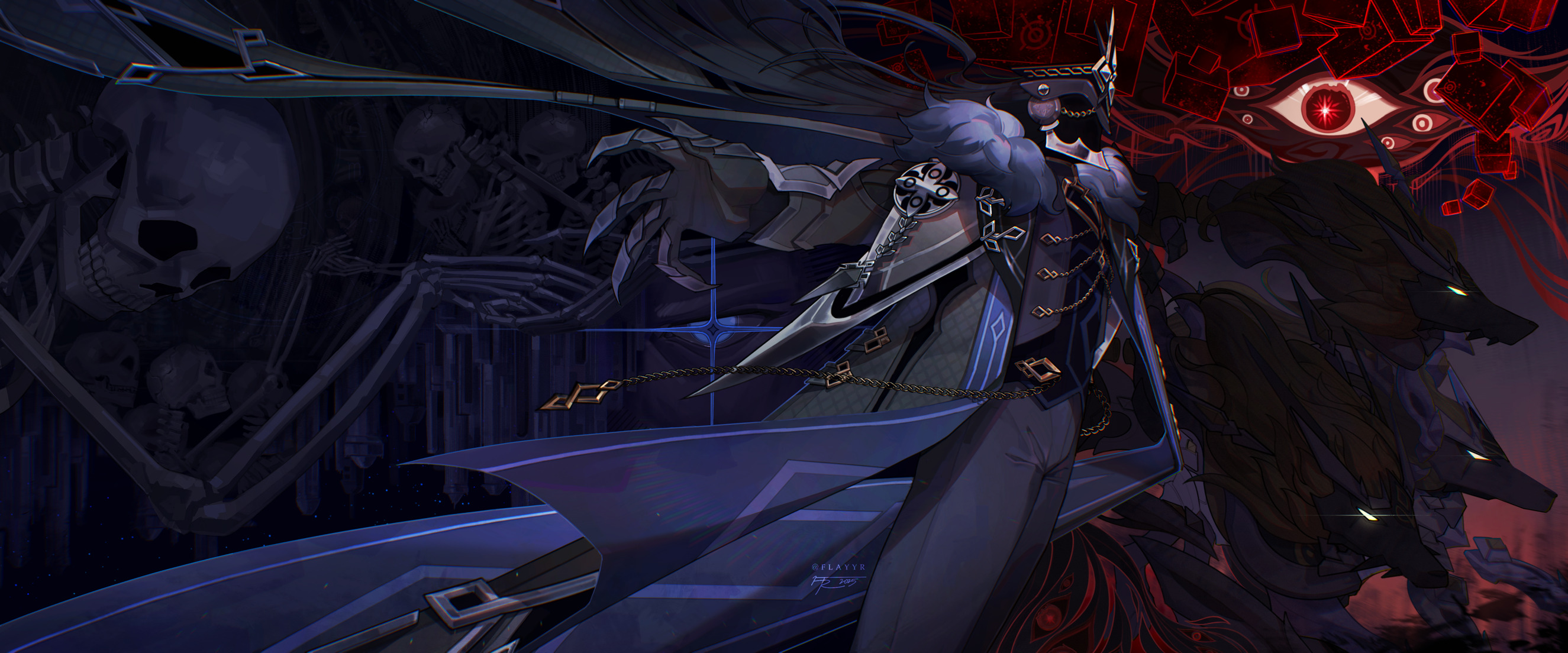 Safebooru - 1boy armor cape capitano (genshin impact) chain cowboy shot ...