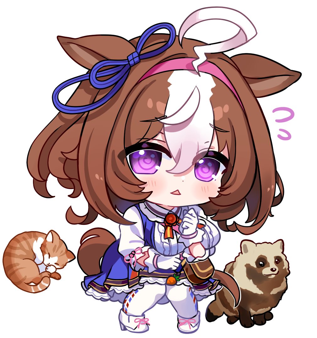Safebooru - 1girl ahoge animal ears bag between breasts blue dress ...