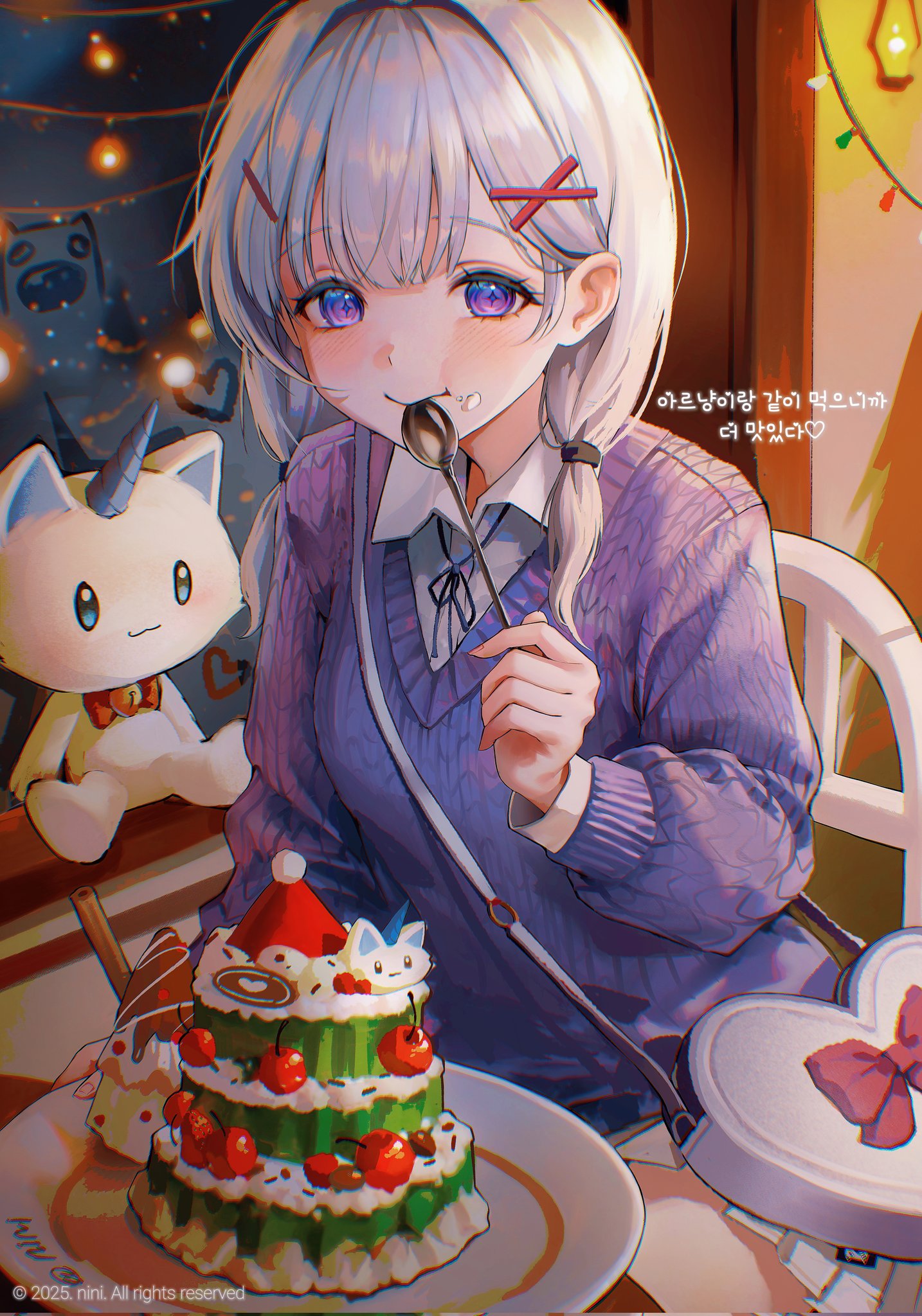 Safebooru - 1girl arnyang (ayatsuno yuni) ayatsuno yuni black ribbon ...