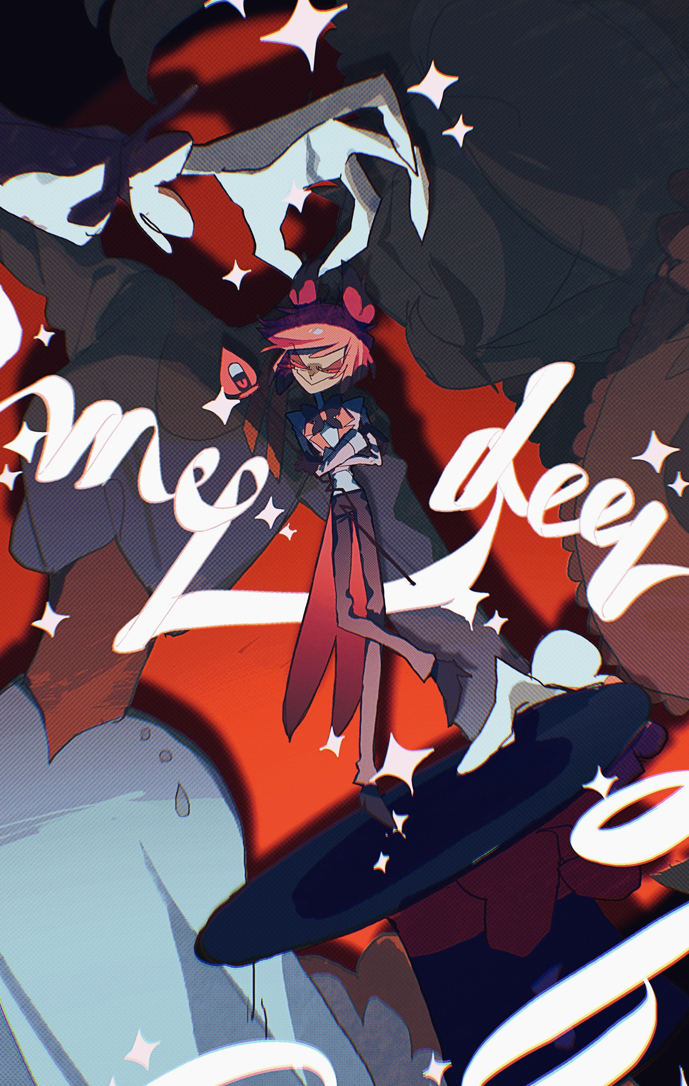 Safebooru - 1boy 1girl absurdres alastor (hazbin hotel) black pants ...