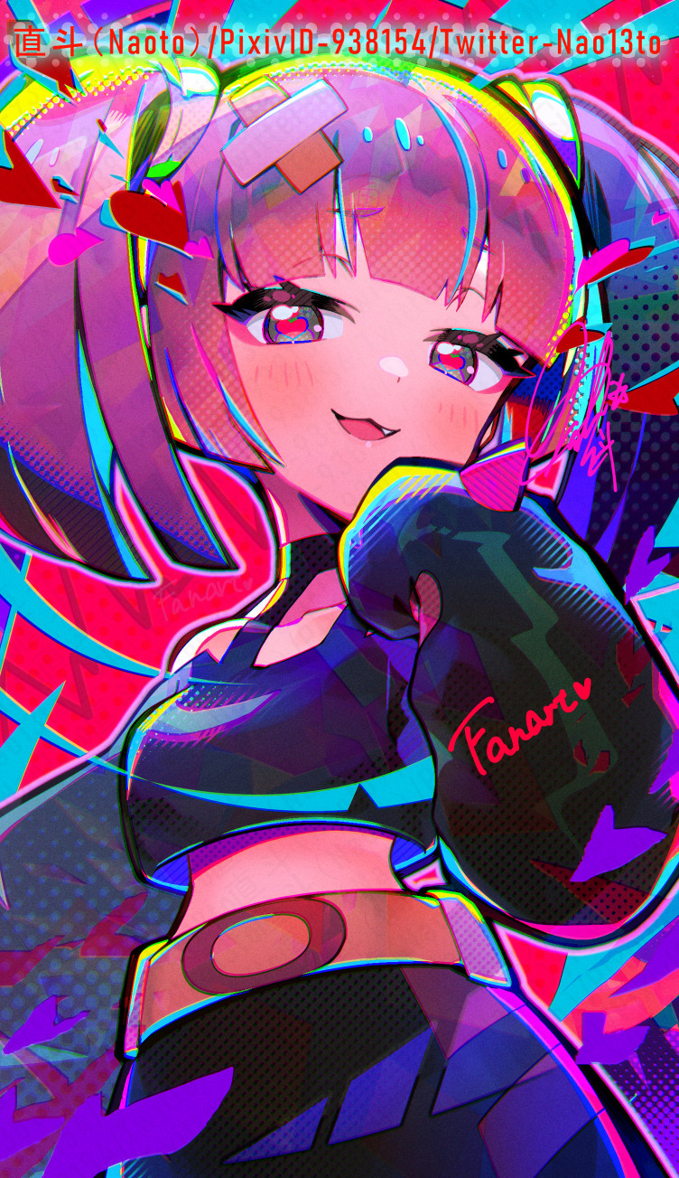 Safebooru - 1girl :3 artist name belt black choker black jacket black skirt brown belt choker ...