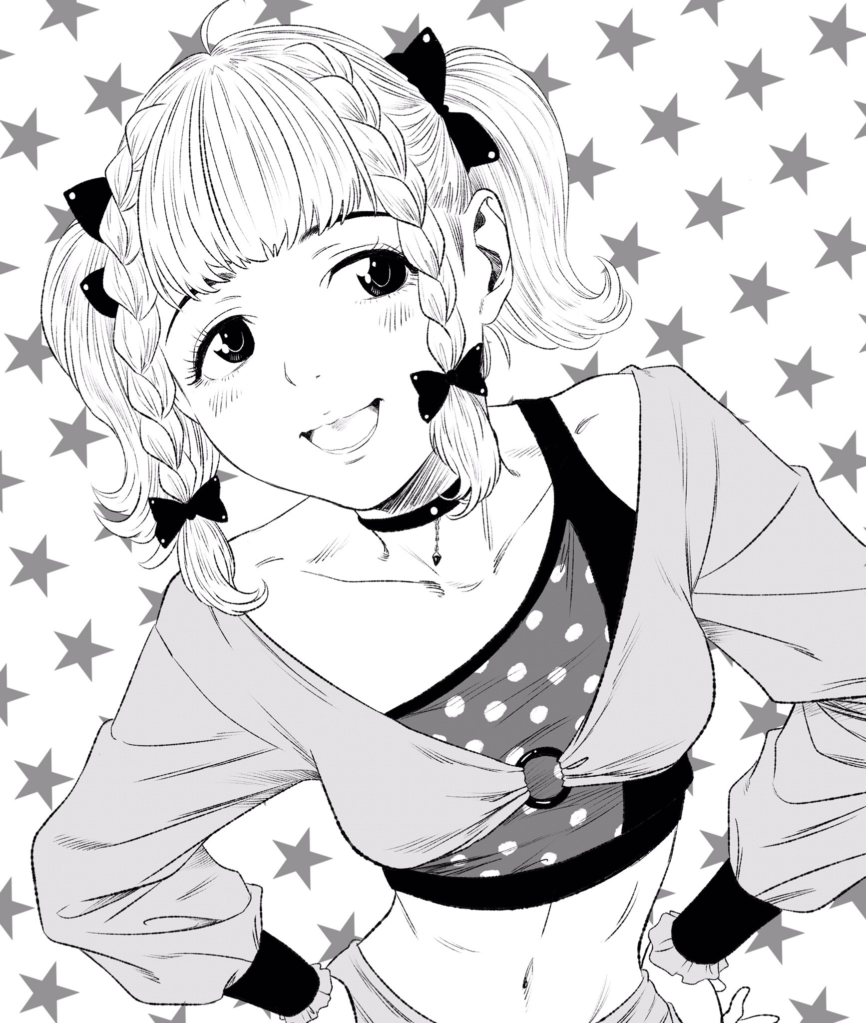 Safebooru - 1girl bow braid breasts commentary request crop top ...