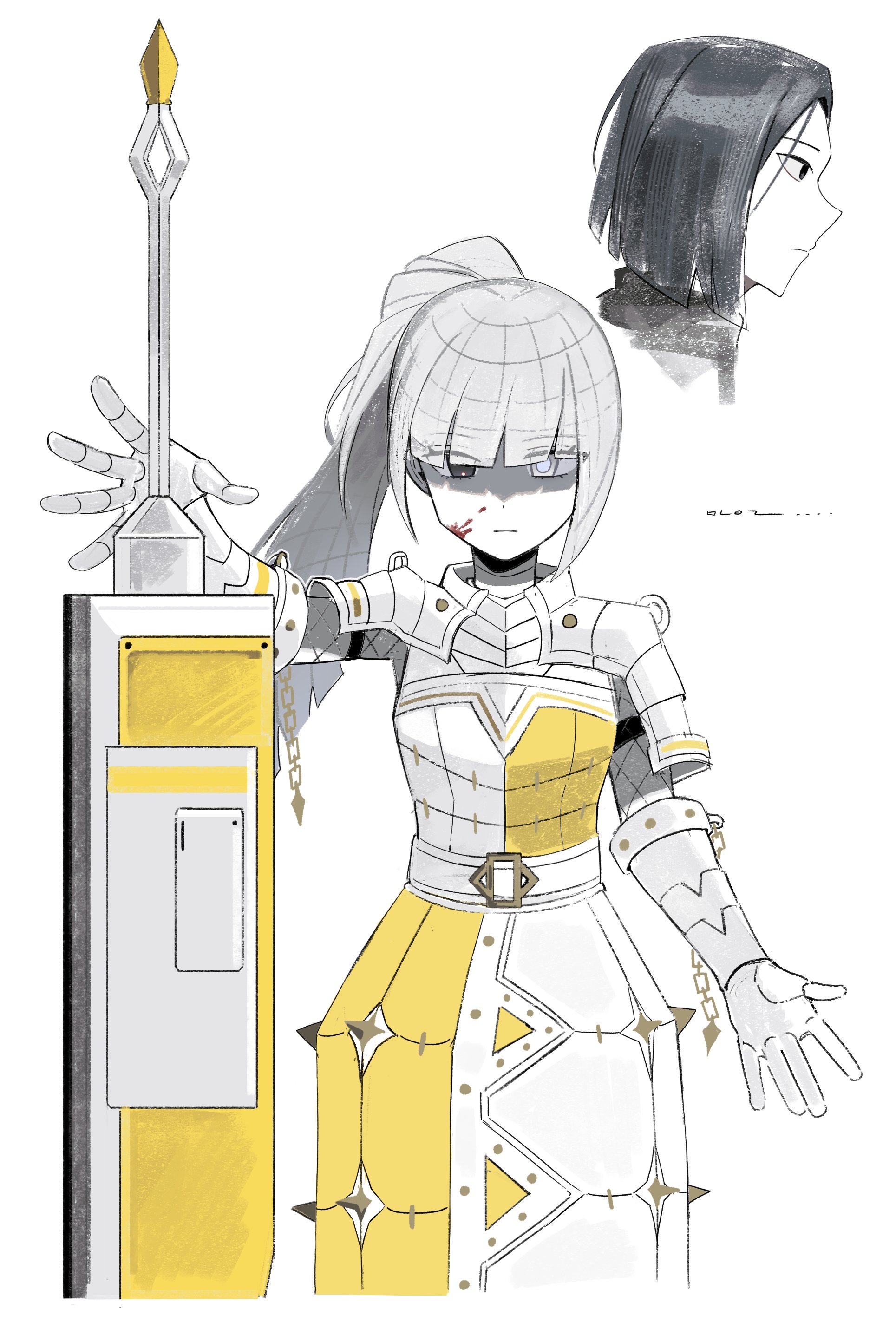 Safebooru - 1boy 1girl absurdres albina (project moon) android armor ...