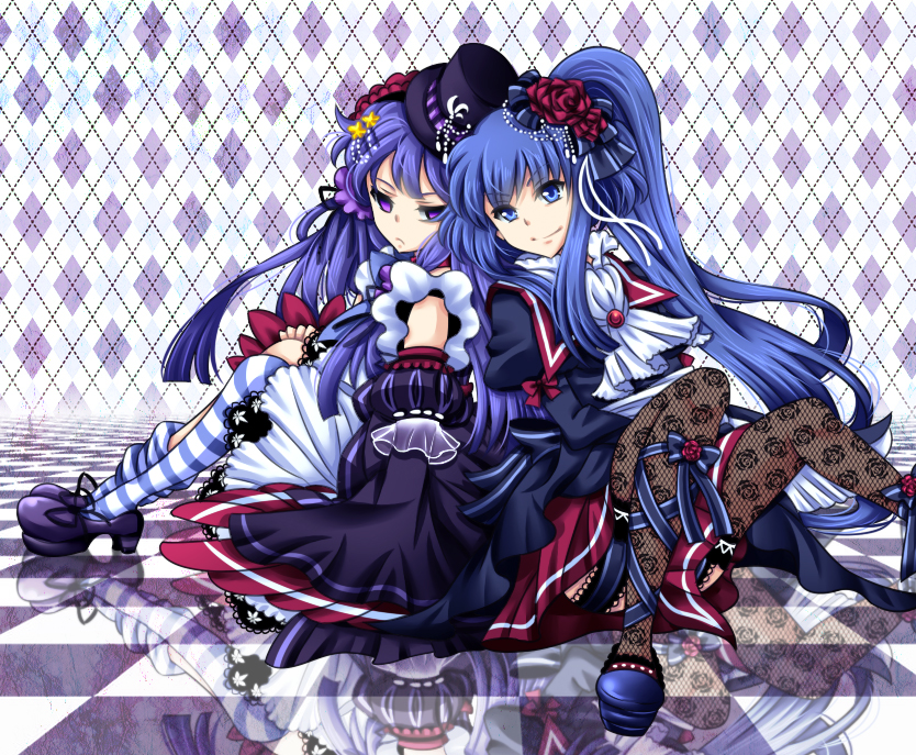 Safebooru - 2girls alternate costume alternate hairstyle ascot back-to ...