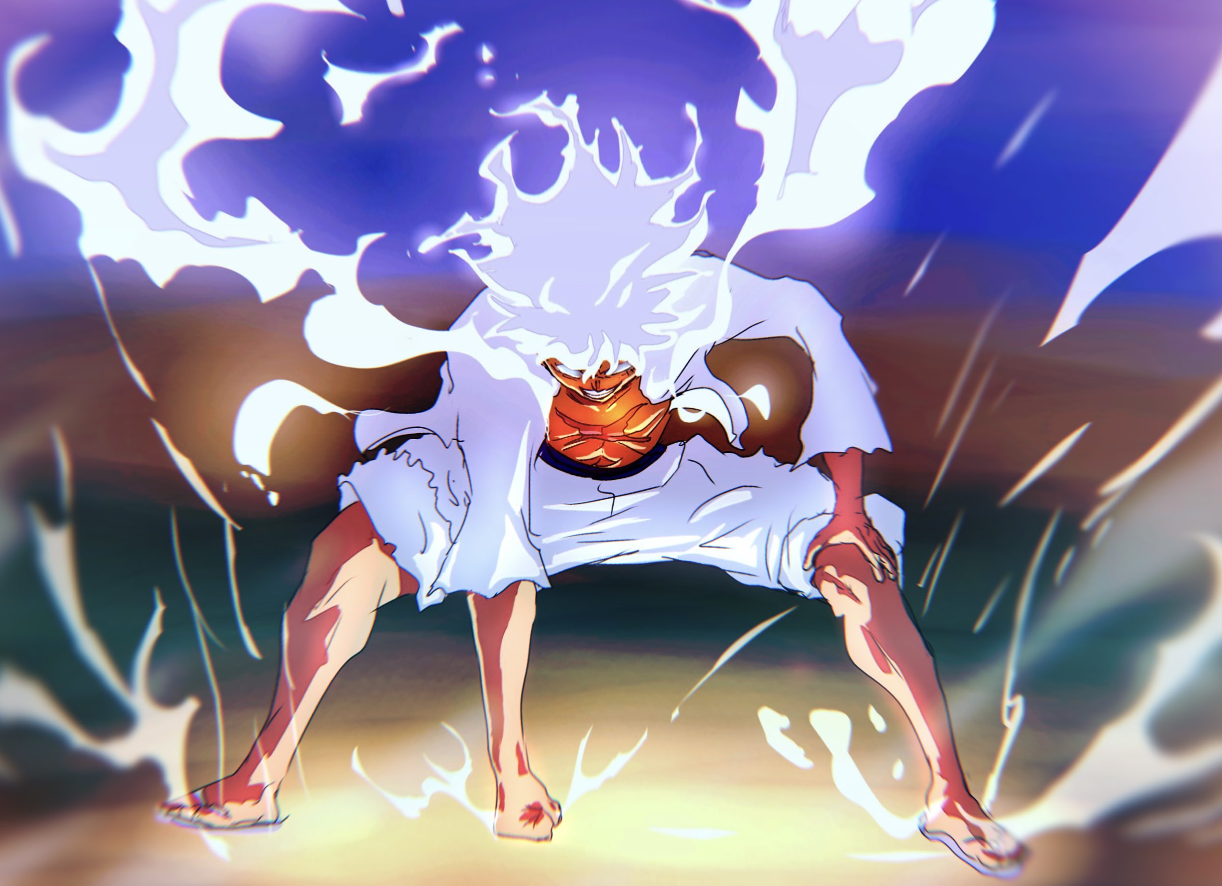 Safebooru - 1boy abjsmi commentary full body gear fifth hagoromo hand ...