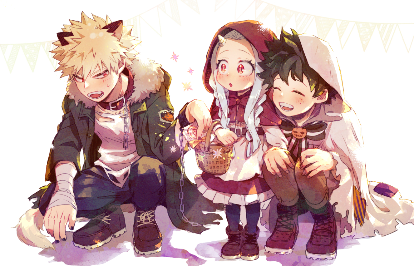 Safebooru - 1girl 2boys :o alternate costume animal collar animal ears ankle boots arm on knee ...