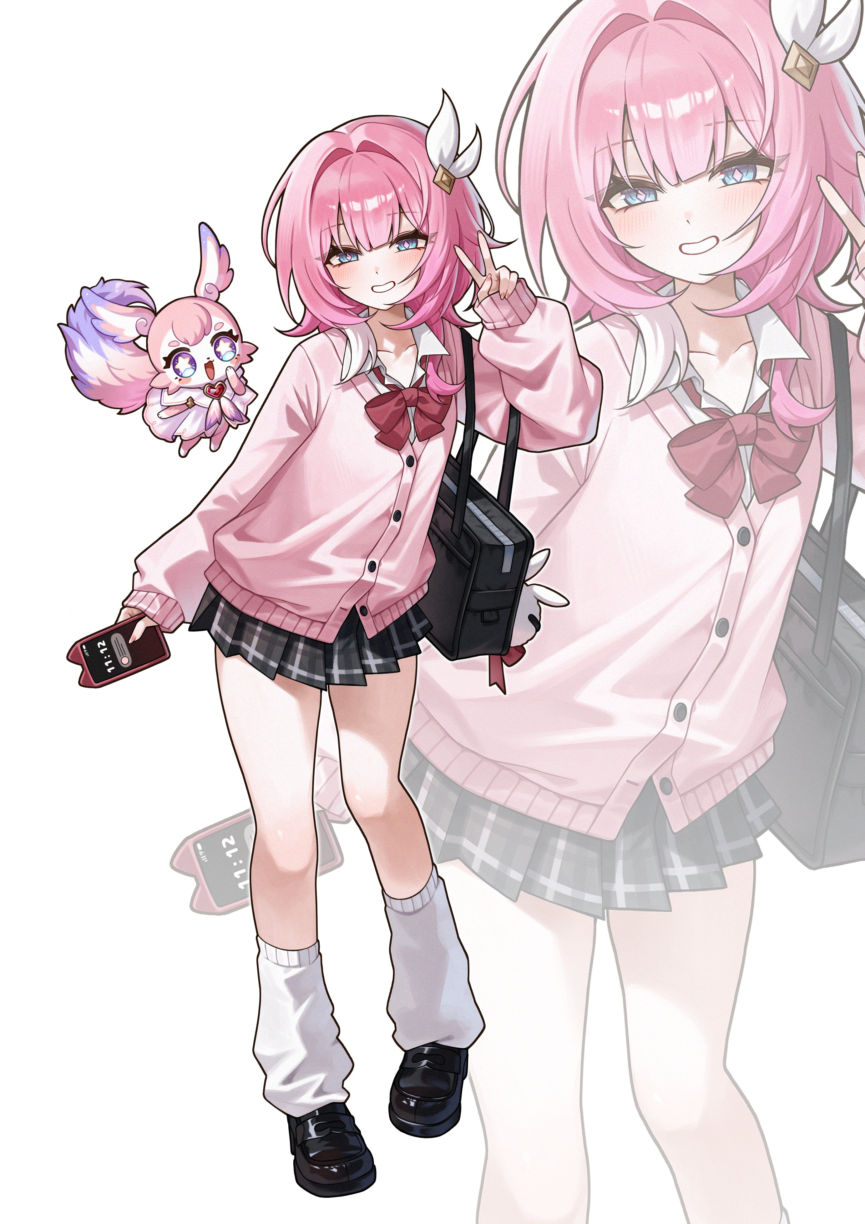 Safebooru - 1girl absurdres alternate costume bag black shoes black ...