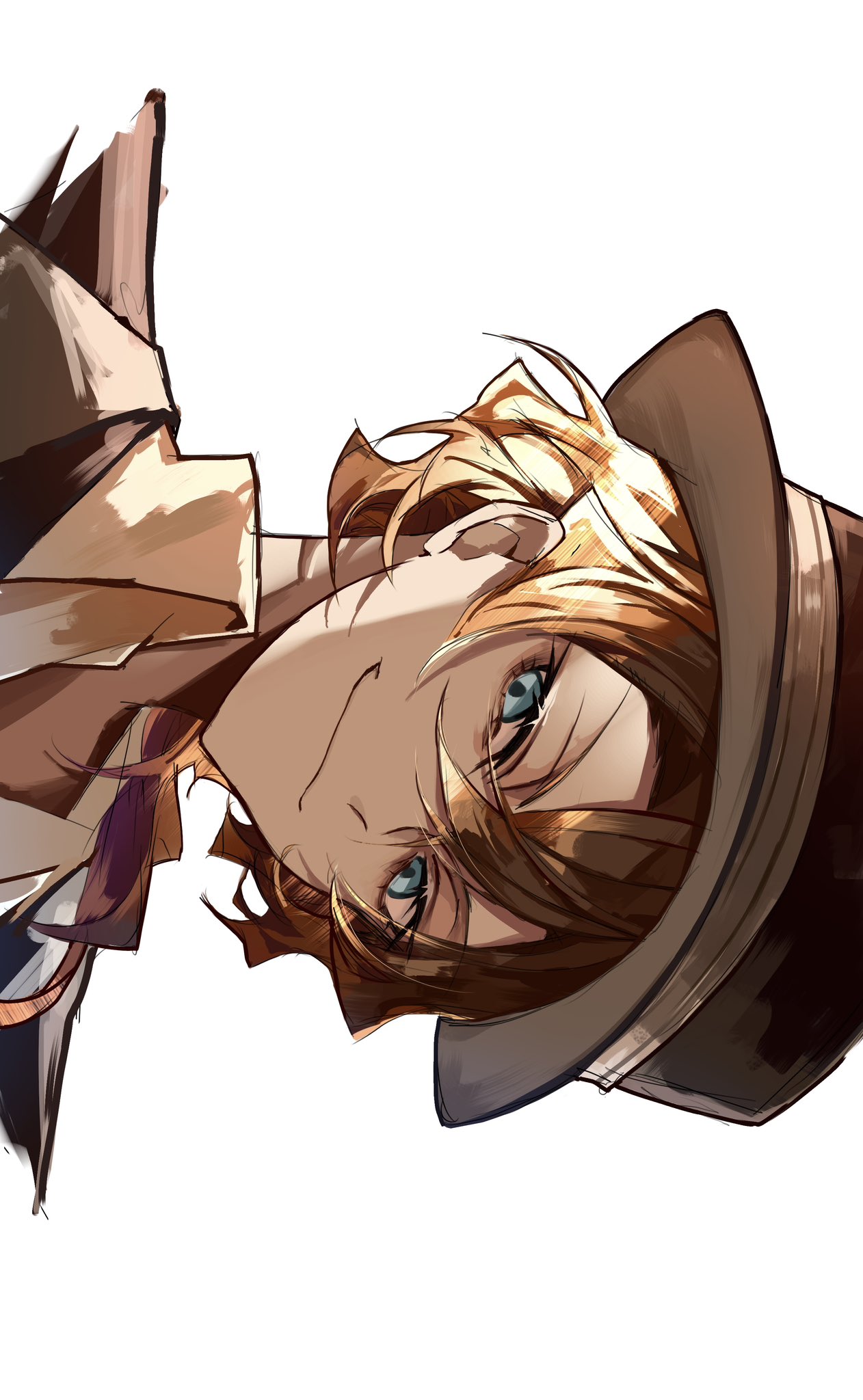 Safebooru - 1boy black headwear black jacket blue eyes bungou stray dogs closed mouth collared ...