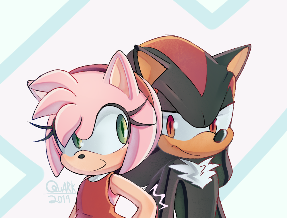 Safebooru - 1boy 1girl 2019 amy rose eyelashes furry furry female furry ...