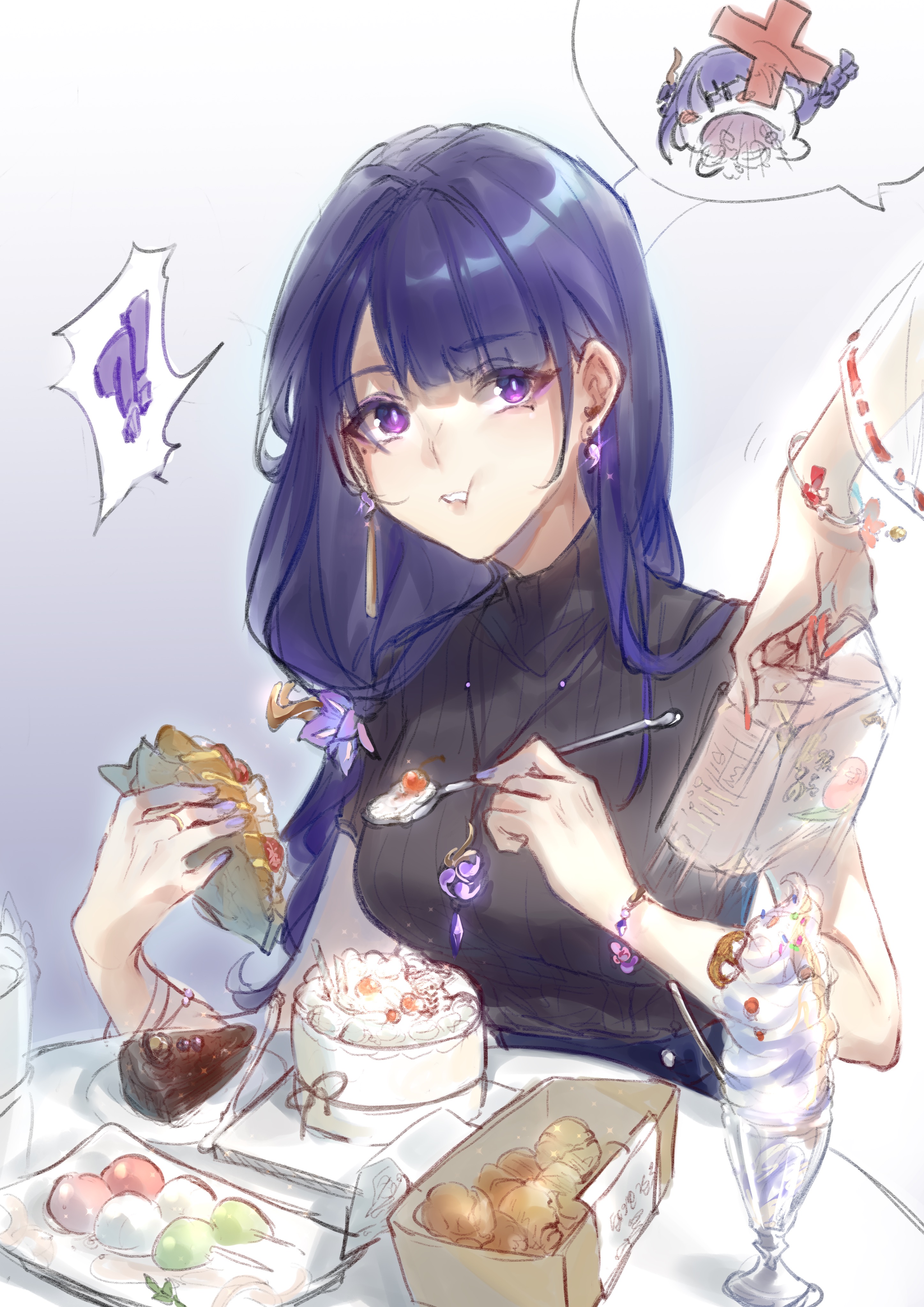 Safebooru - !? 2girls absurdres alternate costume alternate hairstyle ...