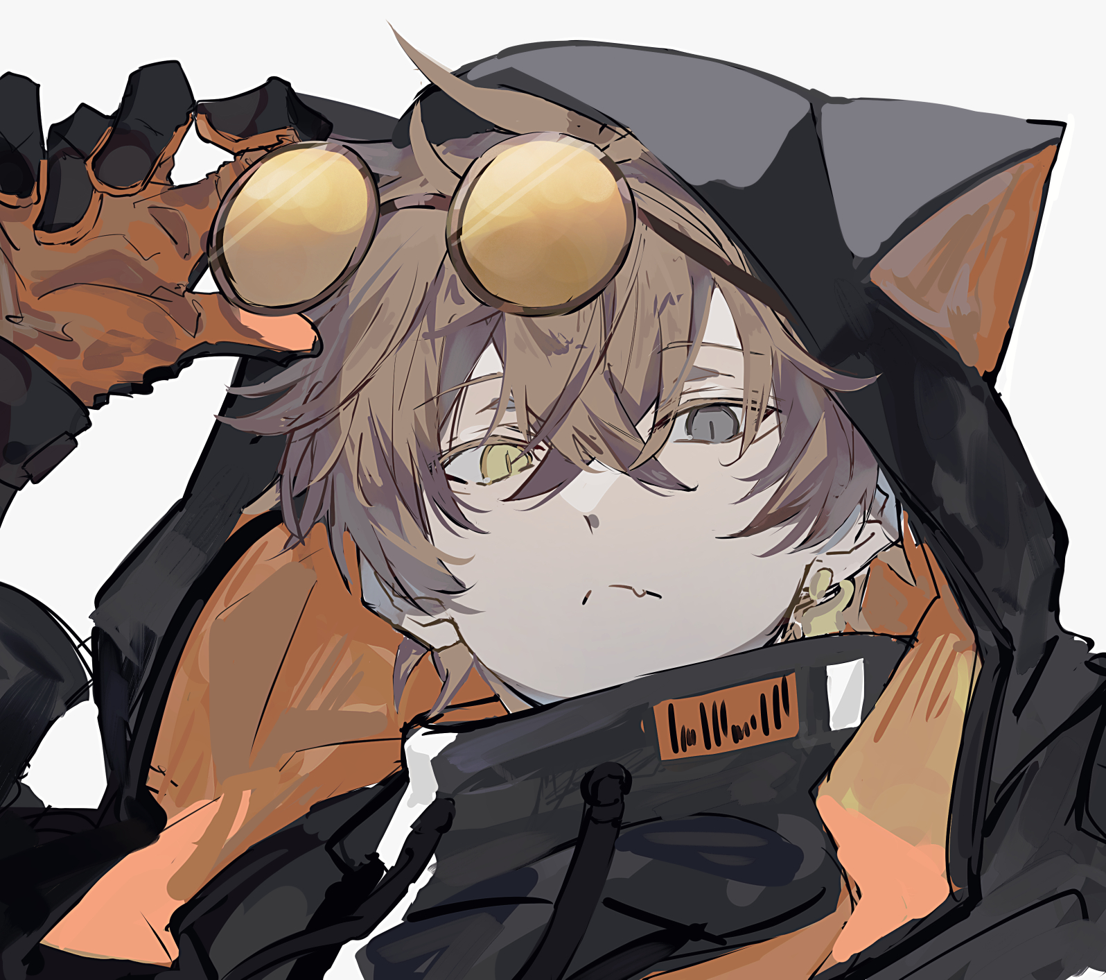 Safebooru - 1boy alban knox animal ears bishounen black gloves brown hair cat boy cat ears fang ...