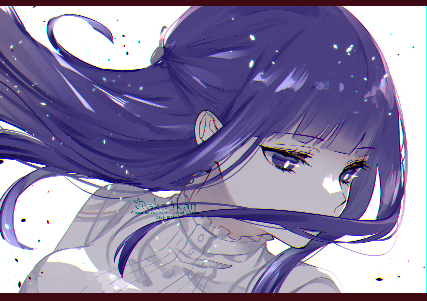 Safebooru - 1girl aka mikan blunt bangs breasts commentary request ...