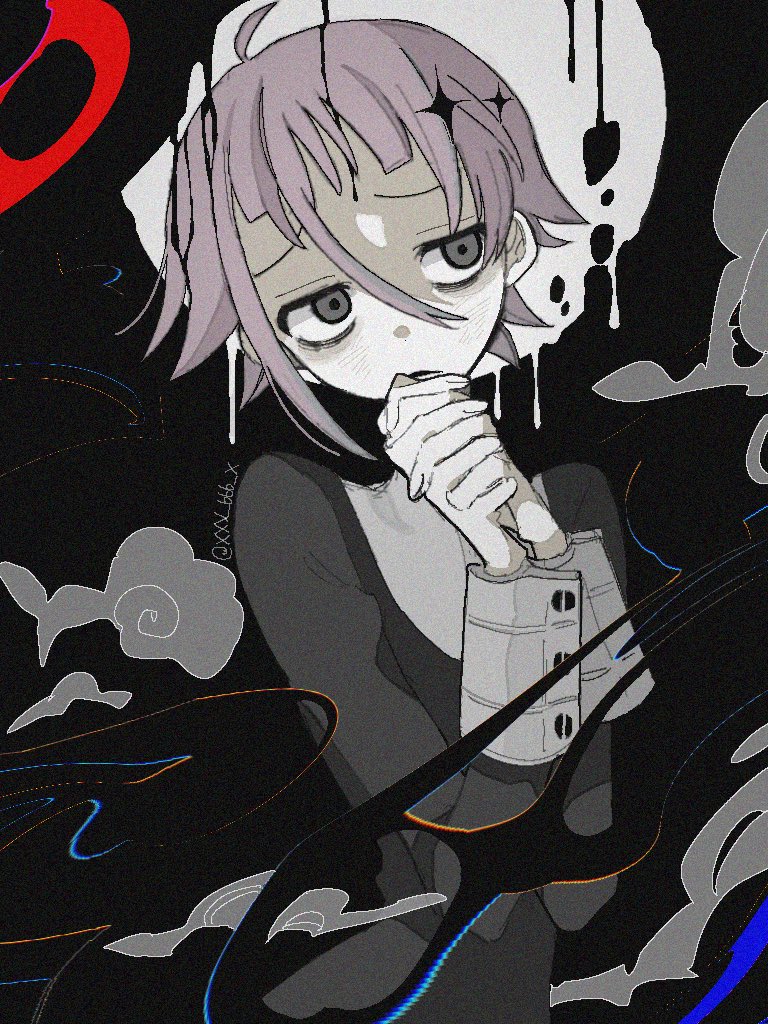Safebooru - 1other androgynous black dress crona (soul eater) dress ...