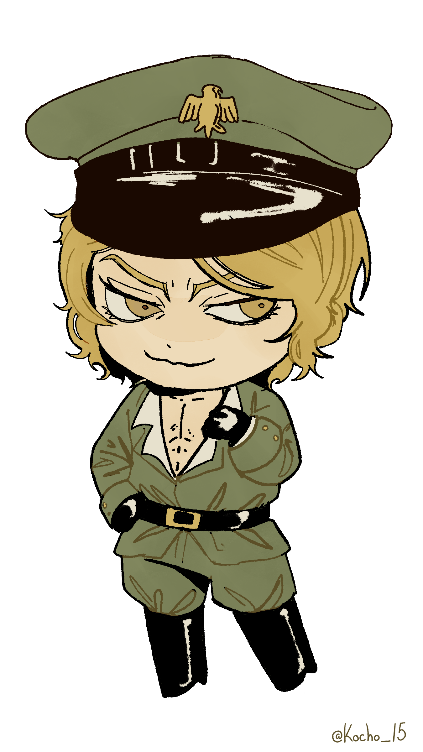 Safebooru - 1boy absurdres belt blonde hair chibi fear & hunger fear ...