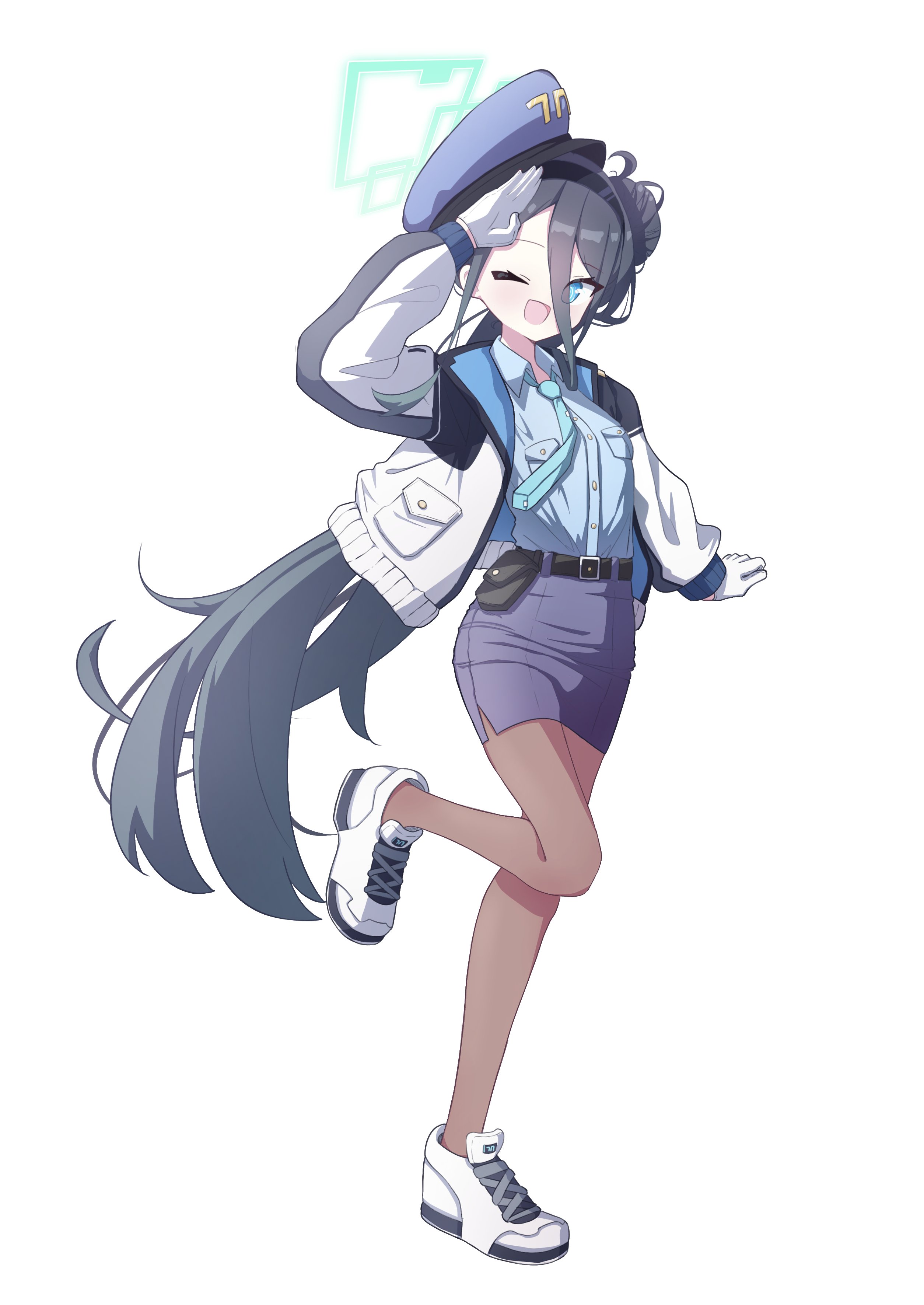 Safebooru - 1girl 525 woiwo absurdres alternate costume aris (blue archive) belt black belt ...