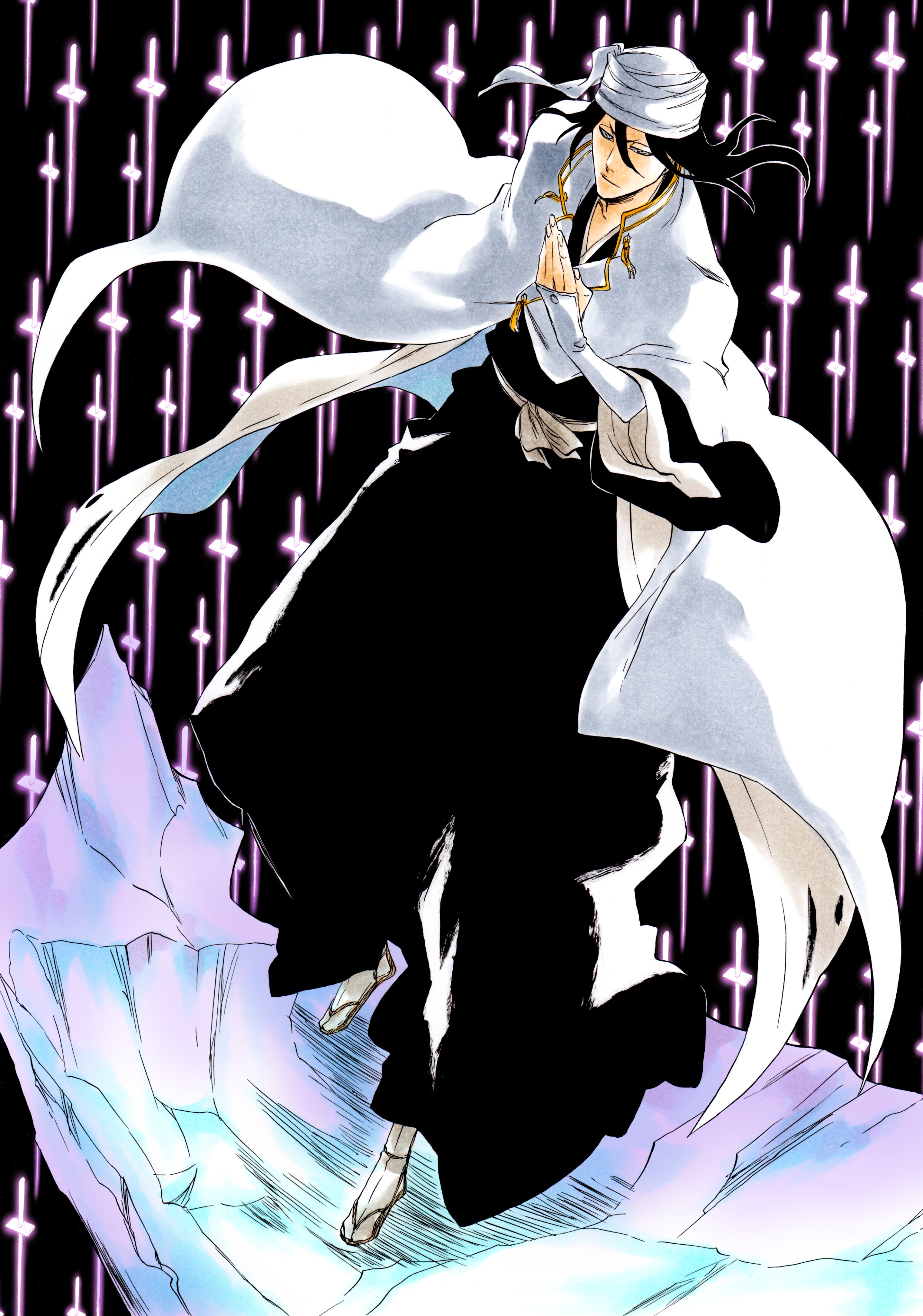 Safebooru - 1boy absurdres bankai black background black hair black ...