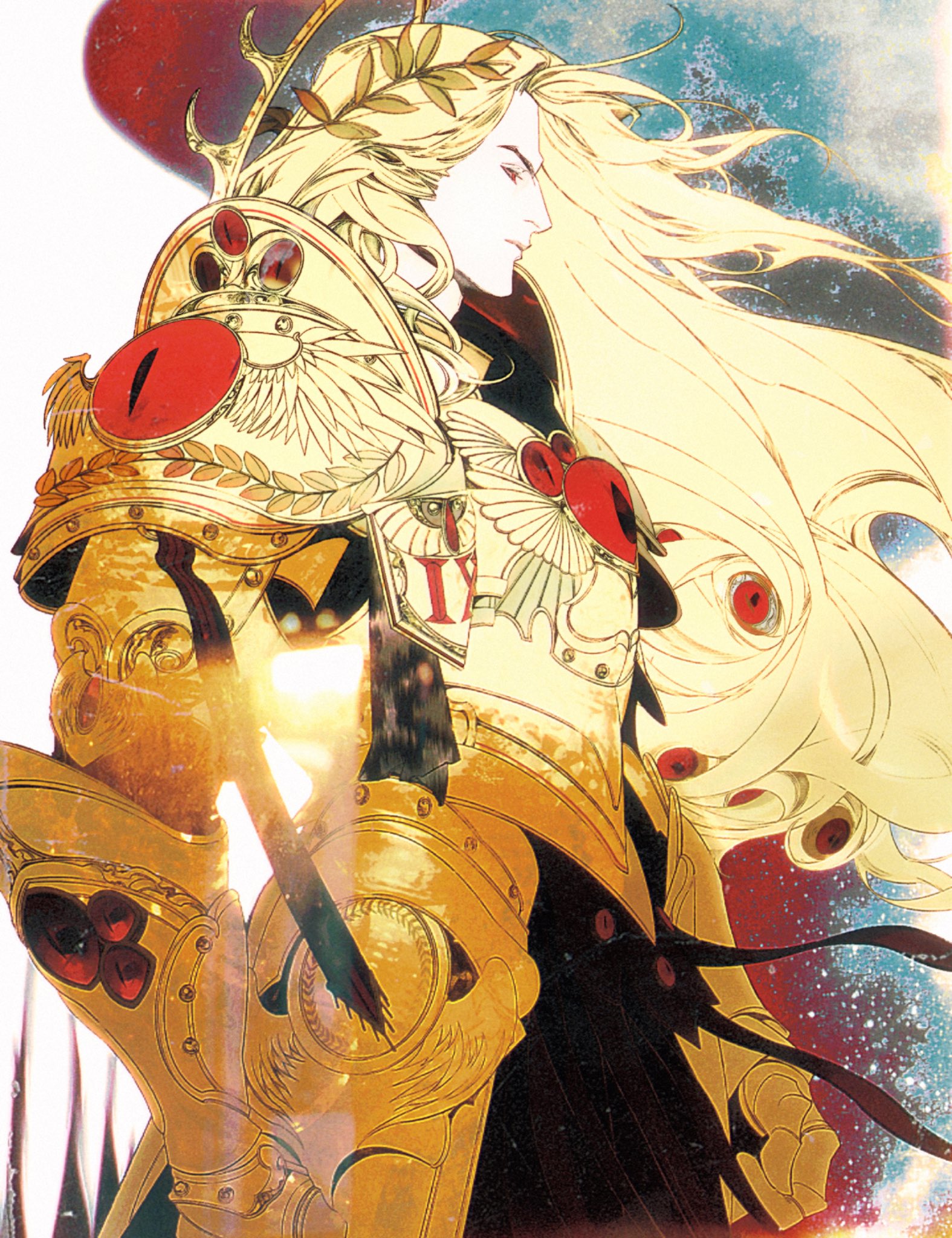 Safebooru - 1boy angel wings armor bishounen blonde hair blood angels ...
