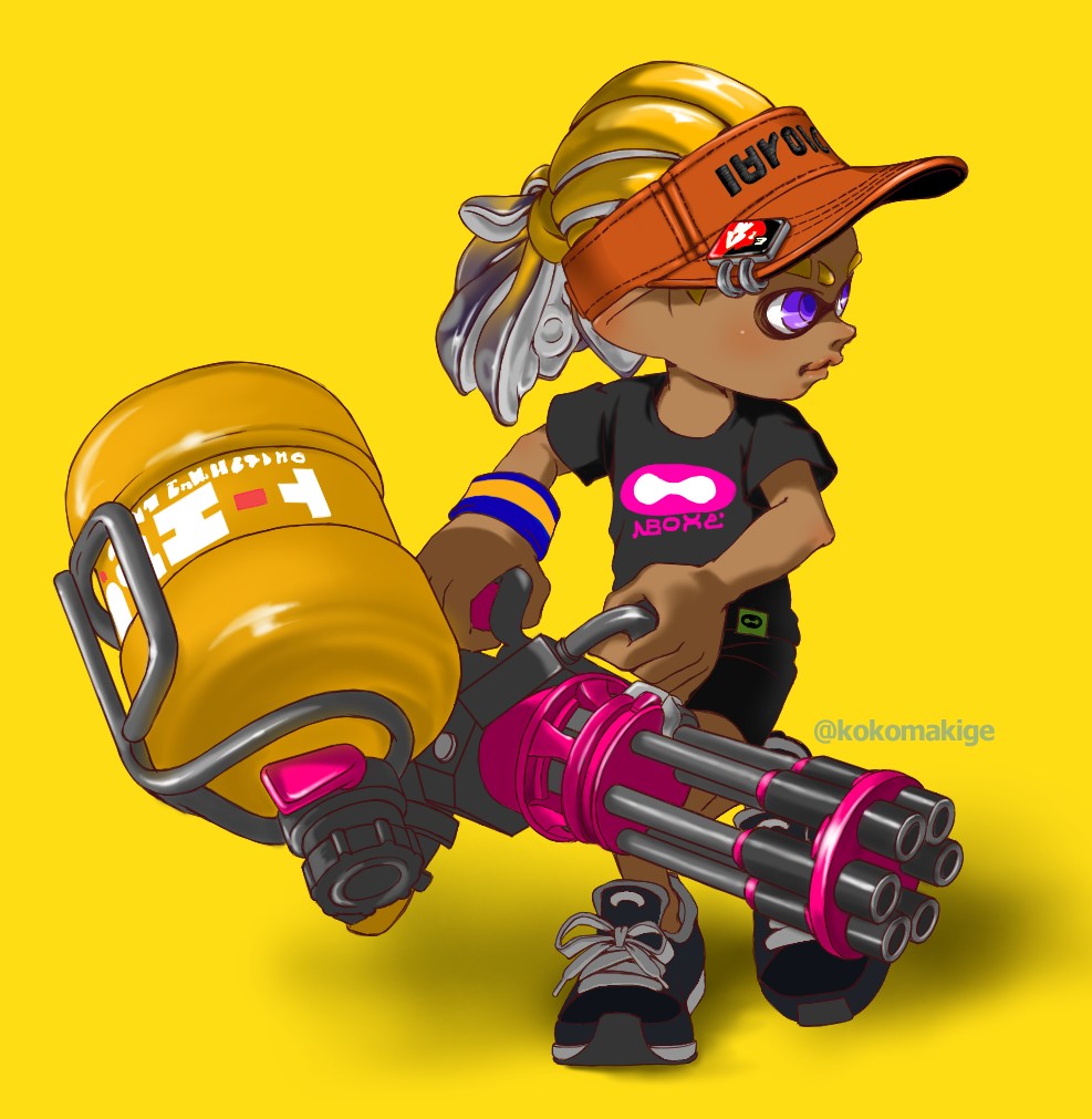 Safebooru - 1boy bike shorts black footwear black shirt blonde hair ...