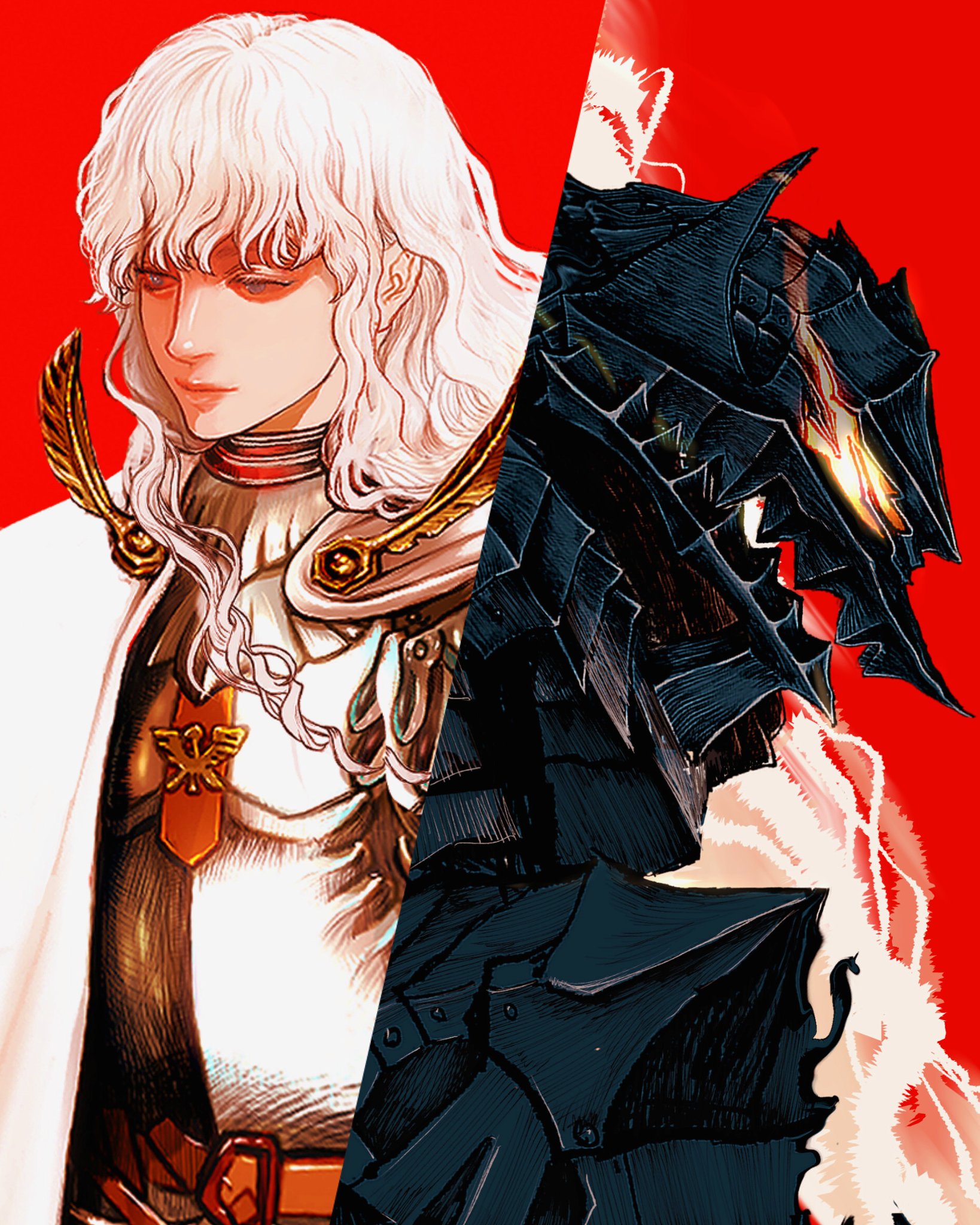 Safebooru - 2boys armor belt berserk berserker armor black armor blue ...