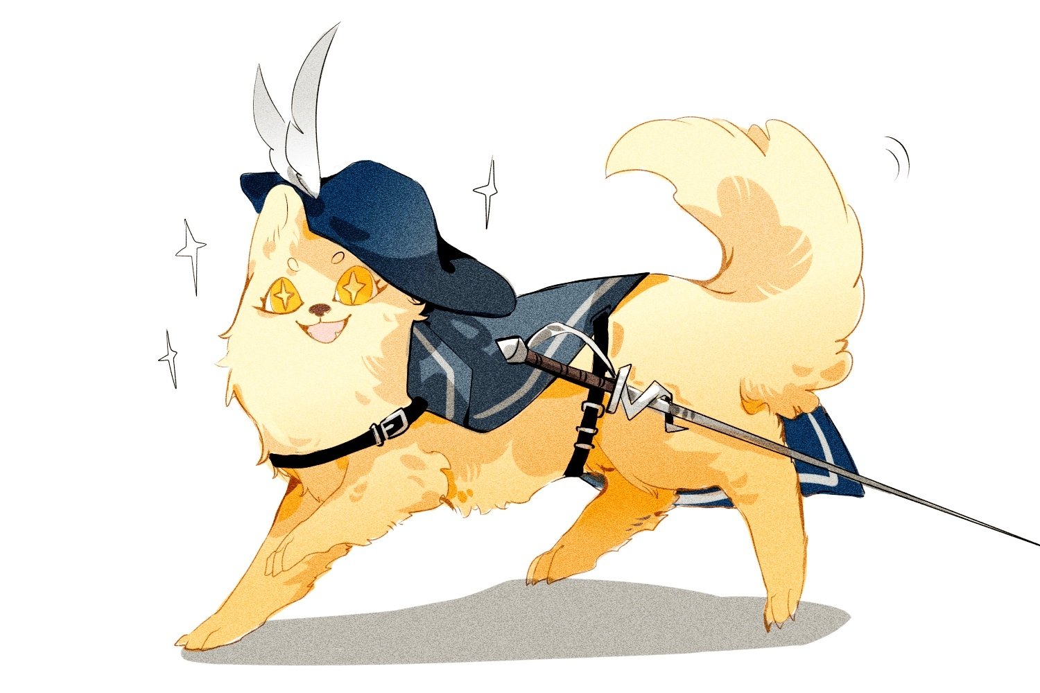 Safebooru - aislan animalization blue cape blue headwear cape dog don ...