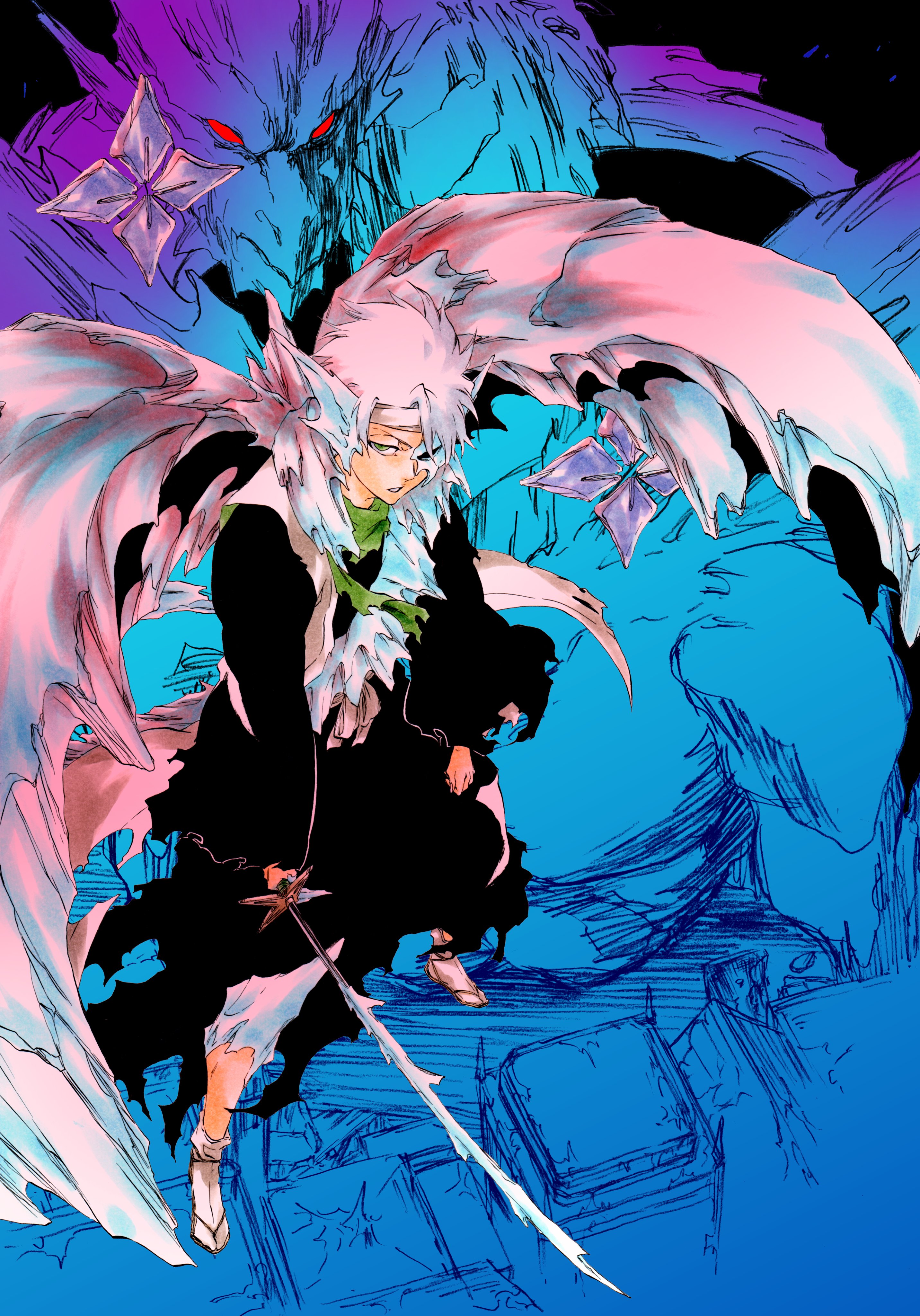 Safebooru - 1boy absurdres bankai black hakama black pants bleach ...