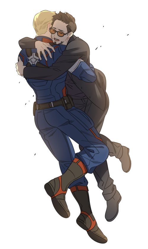 Safebooru - 2boys avengers (series) back belt black belt black footwear black jacket black pants ...