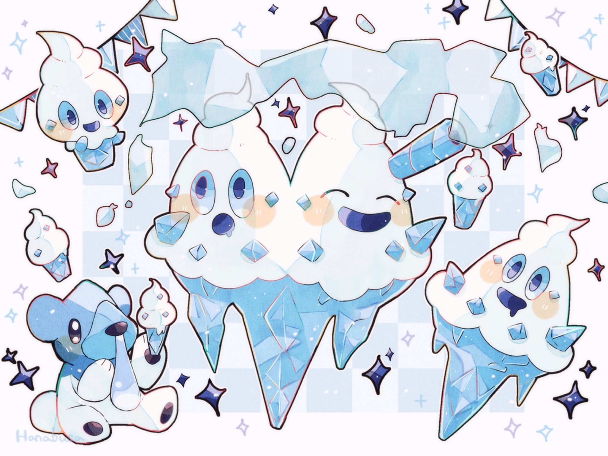 Safebooru - ^ ^ animal focus bear blue eyes blue sclera closed eyes ...
