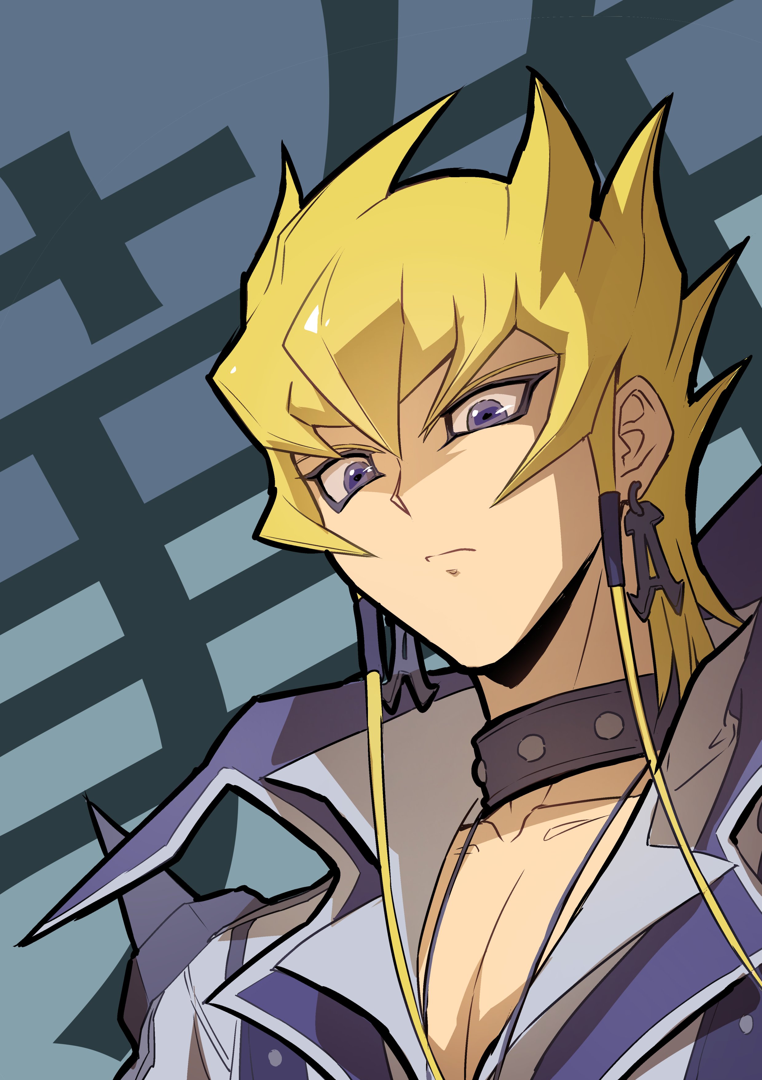 Safebooru - 1boy absurdres blonde hair blue eyes collar collared shirt ...