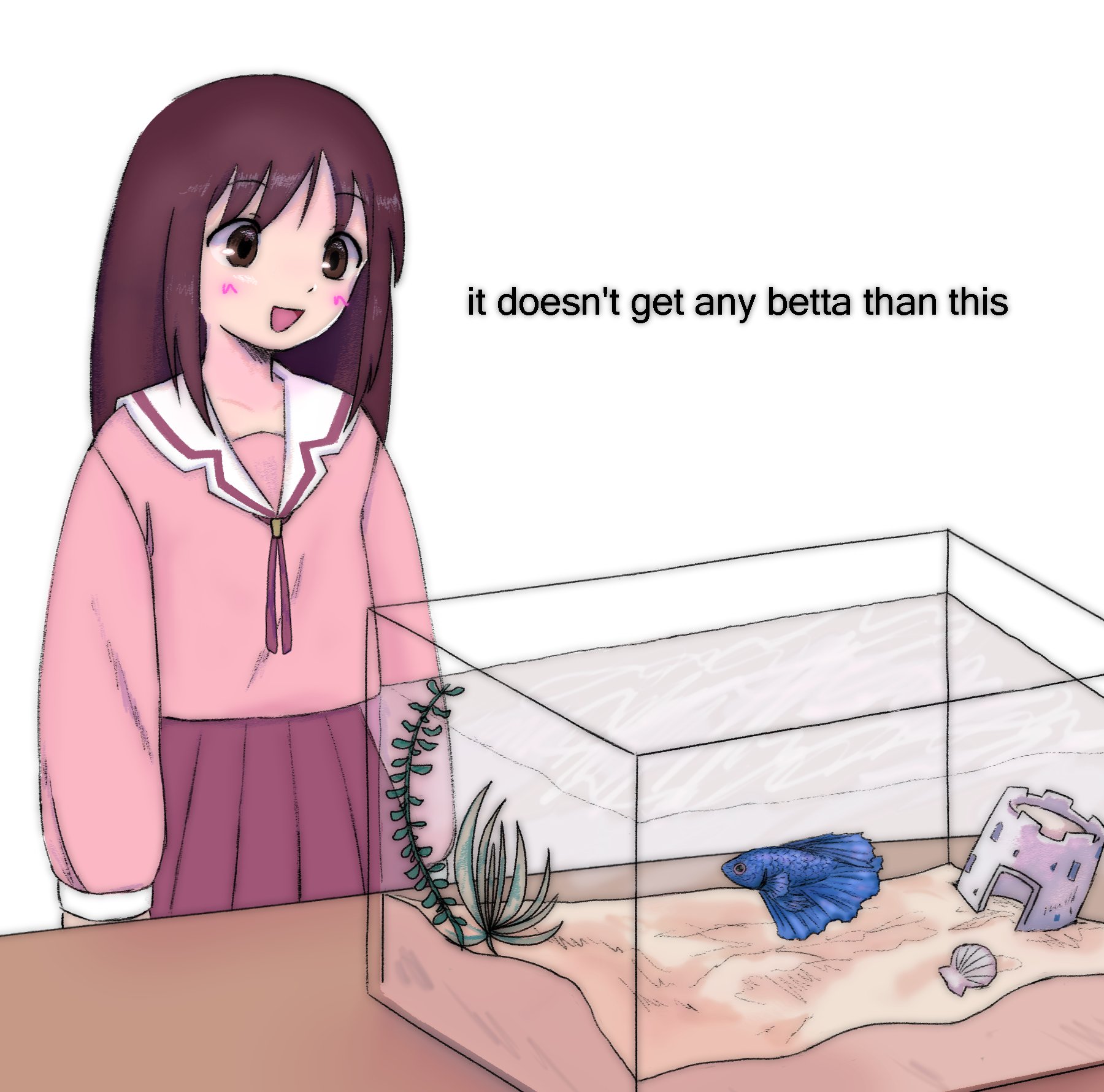 Safebooru - 1girl as shrimple as that (meme) azumanga daioh azumanga daioh's school uniform ...