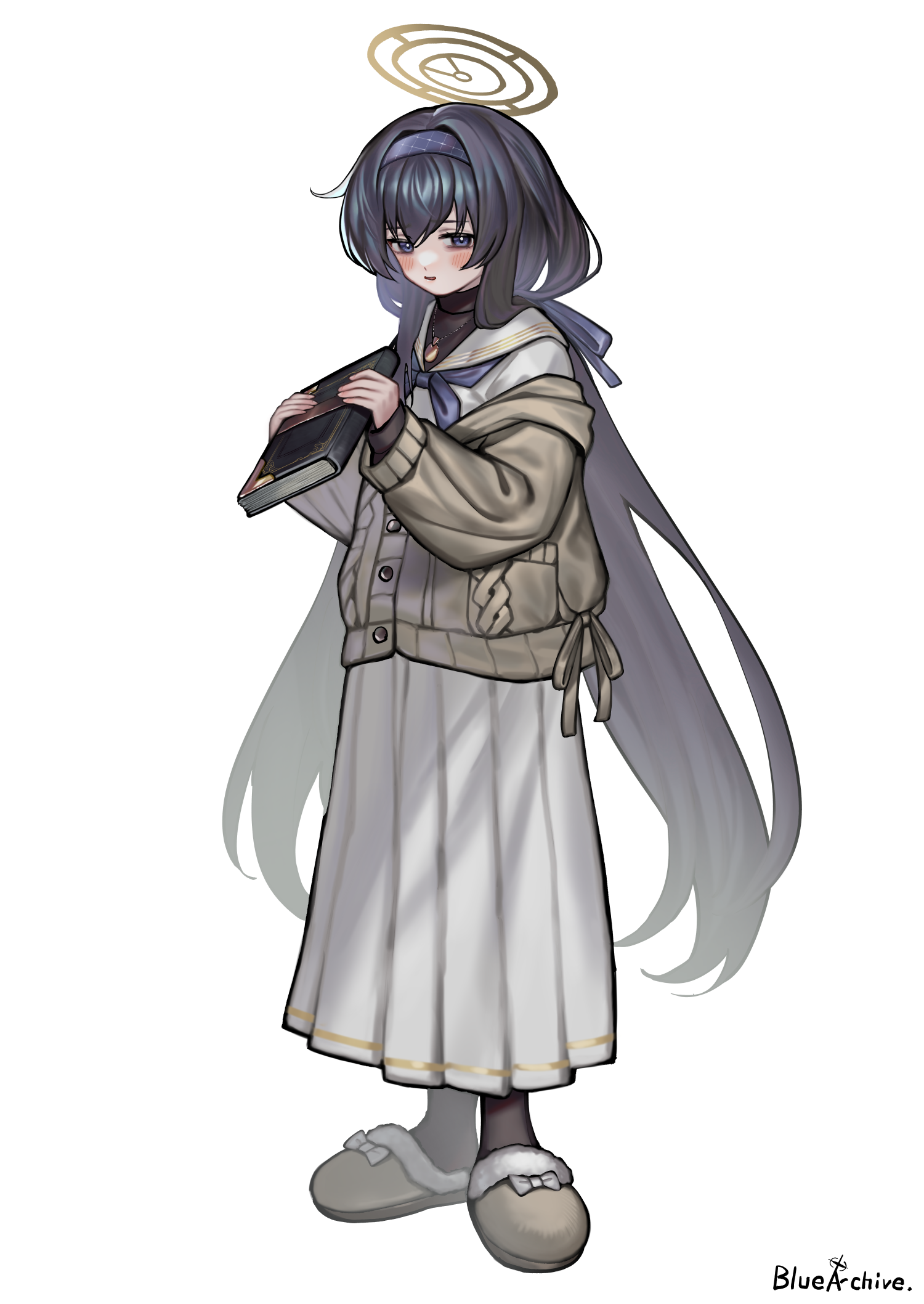 Safebooru - 1girl black hair black undershirt blue archive blue eyes blue hairband blue ...