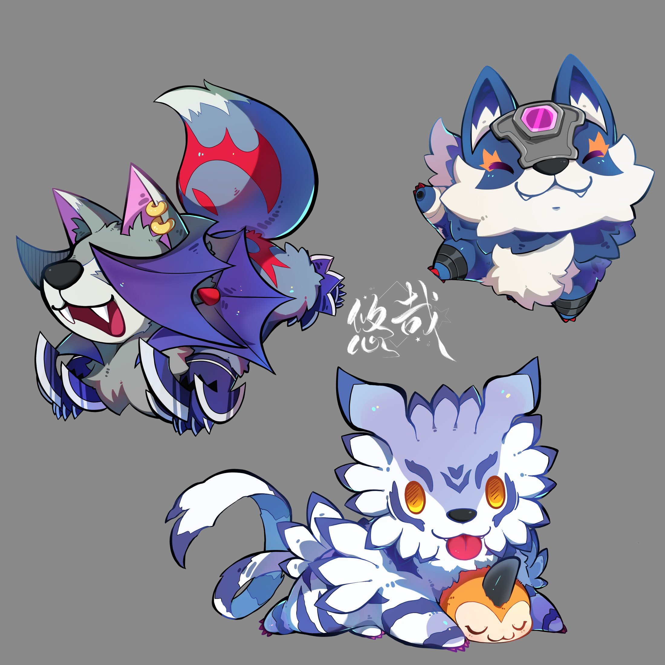 Safebooru - :3 :d bat wings chibi claws closed eyes digimon digimon ...