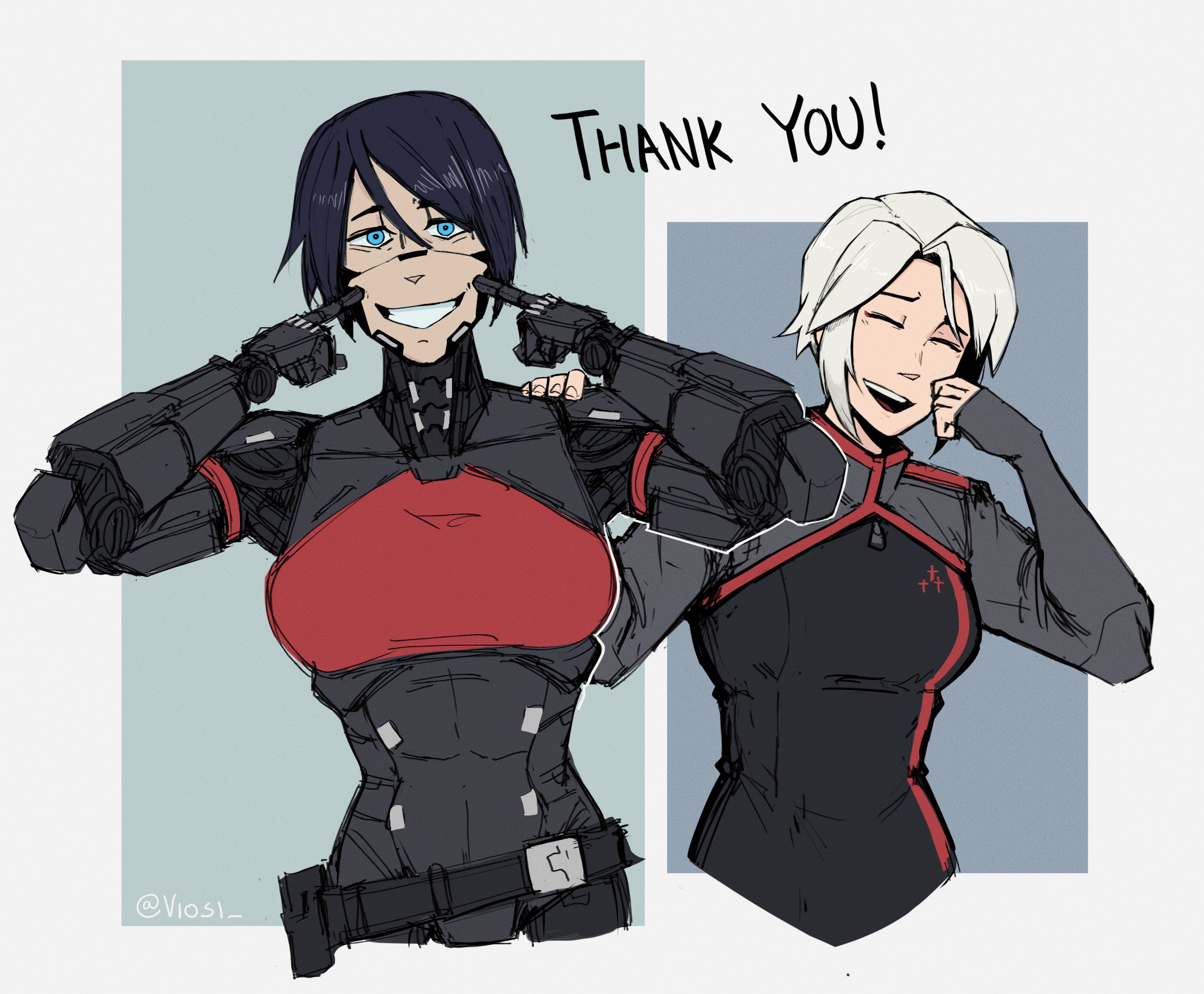 Safebooru - 2girls android ariane yeong cyberpunk elster (signalis ...