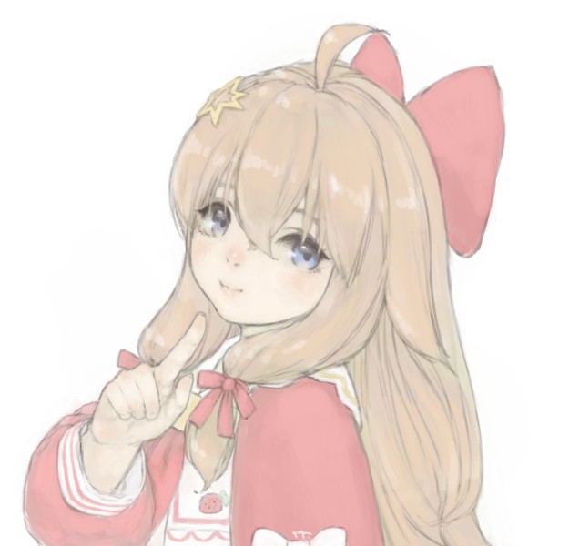 Safebooru - a-soul ahoge blue eyes bow brown hair diana (a-soul) hair ...