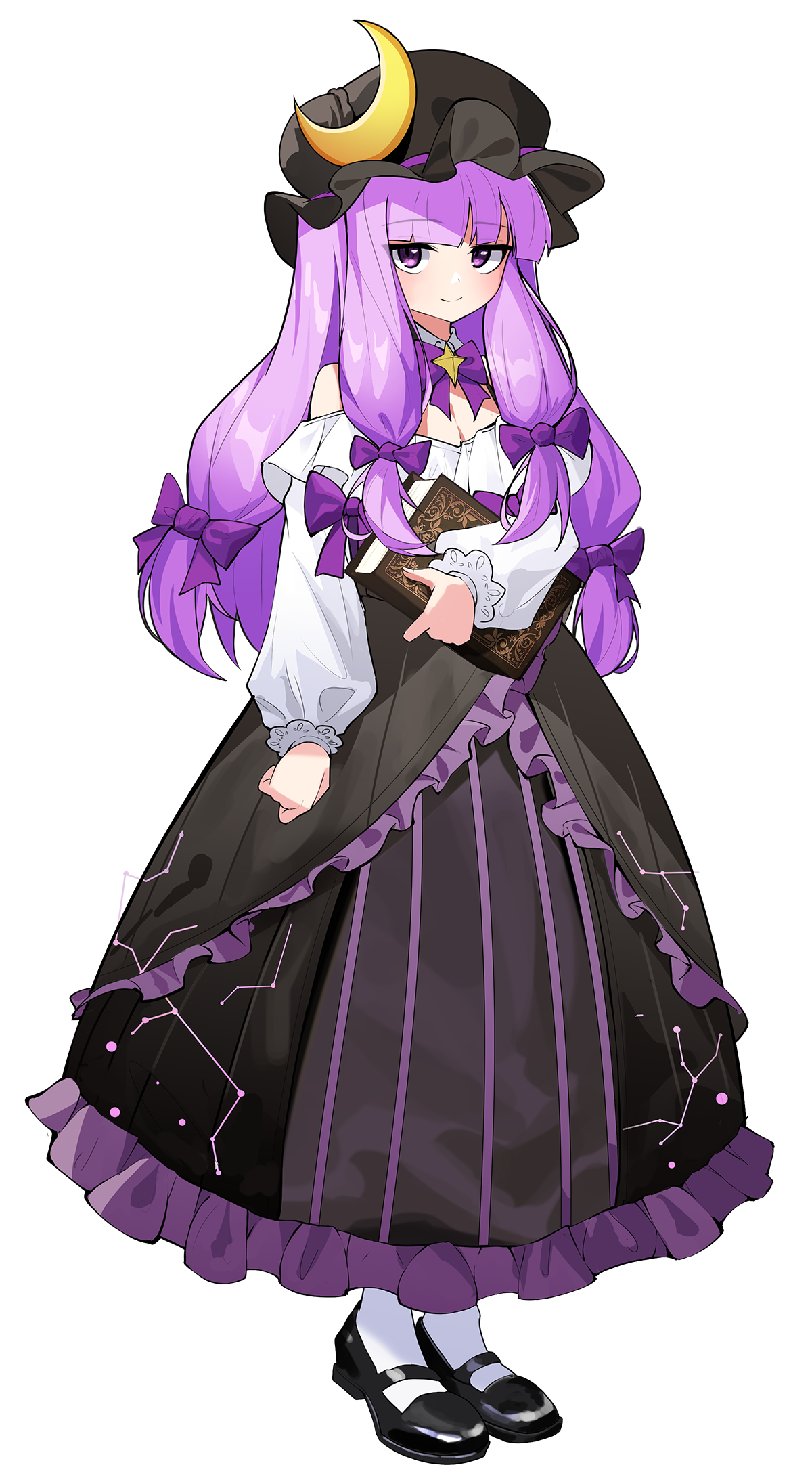 Safebooru - 1girl alternate costume bare shoulders black dress black footwear black headwear ...