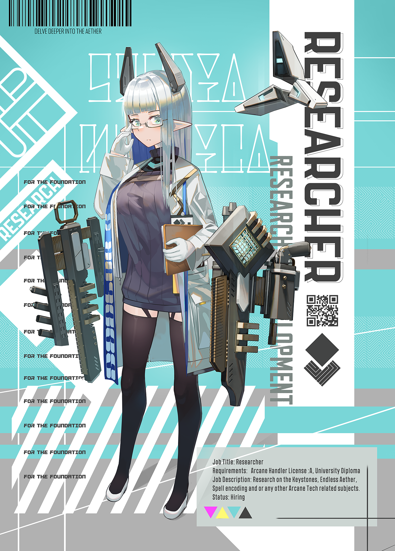 Safebooru - 1girl black-framed eyewear black sweater black thighhighs blue hair breasts ...