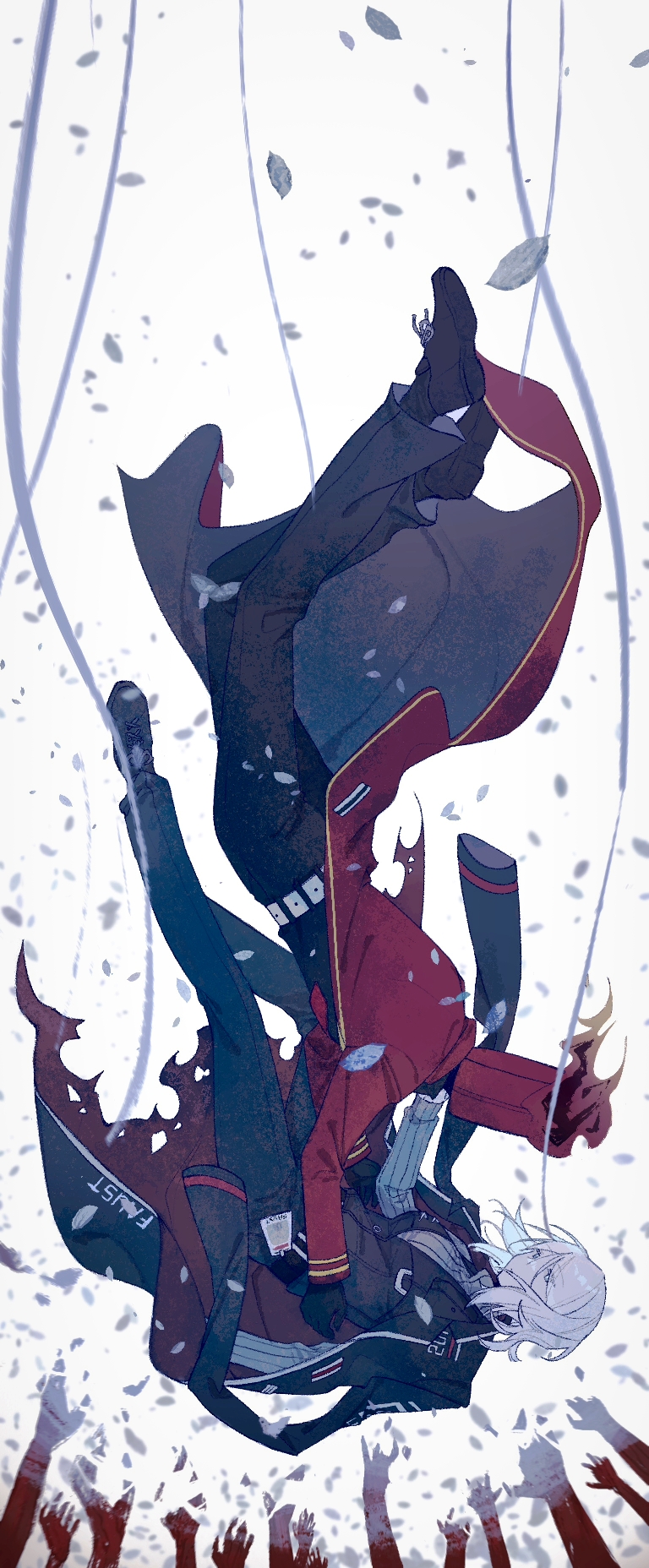 Safebooru - 1girl 1other black footwear black pants black vest brown sweater clock coat dante ...