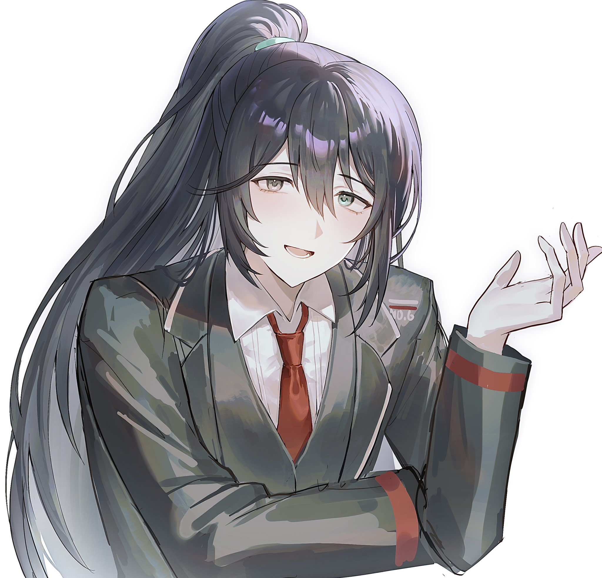 Safebooru - 1boy aqua eyes black coat black eyes black hair bonno sasu coat collared shirt hand ...