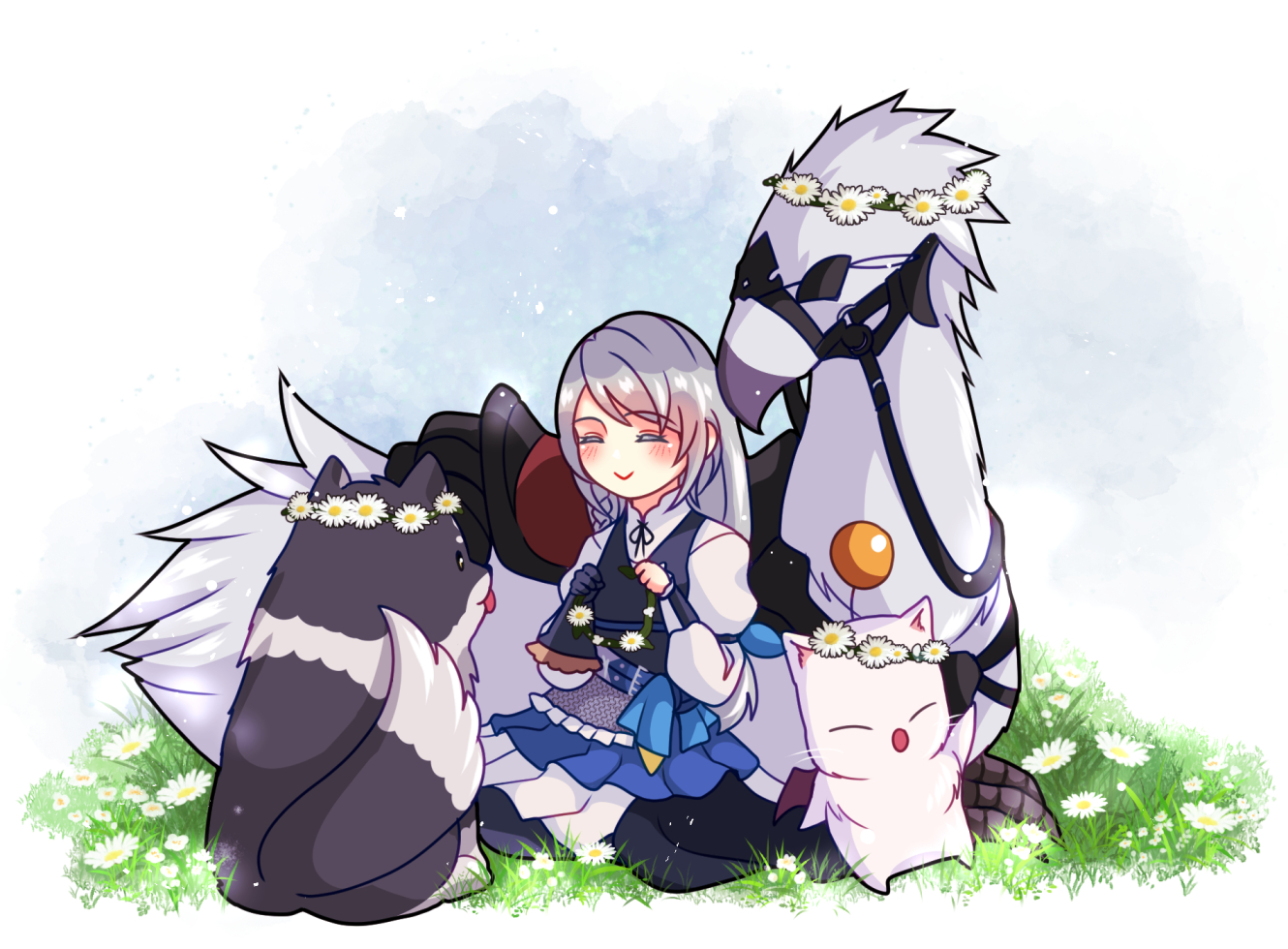 Safebooru - 1girl ambrosia (ff16) animal babigonice braid chibi chocobo ...