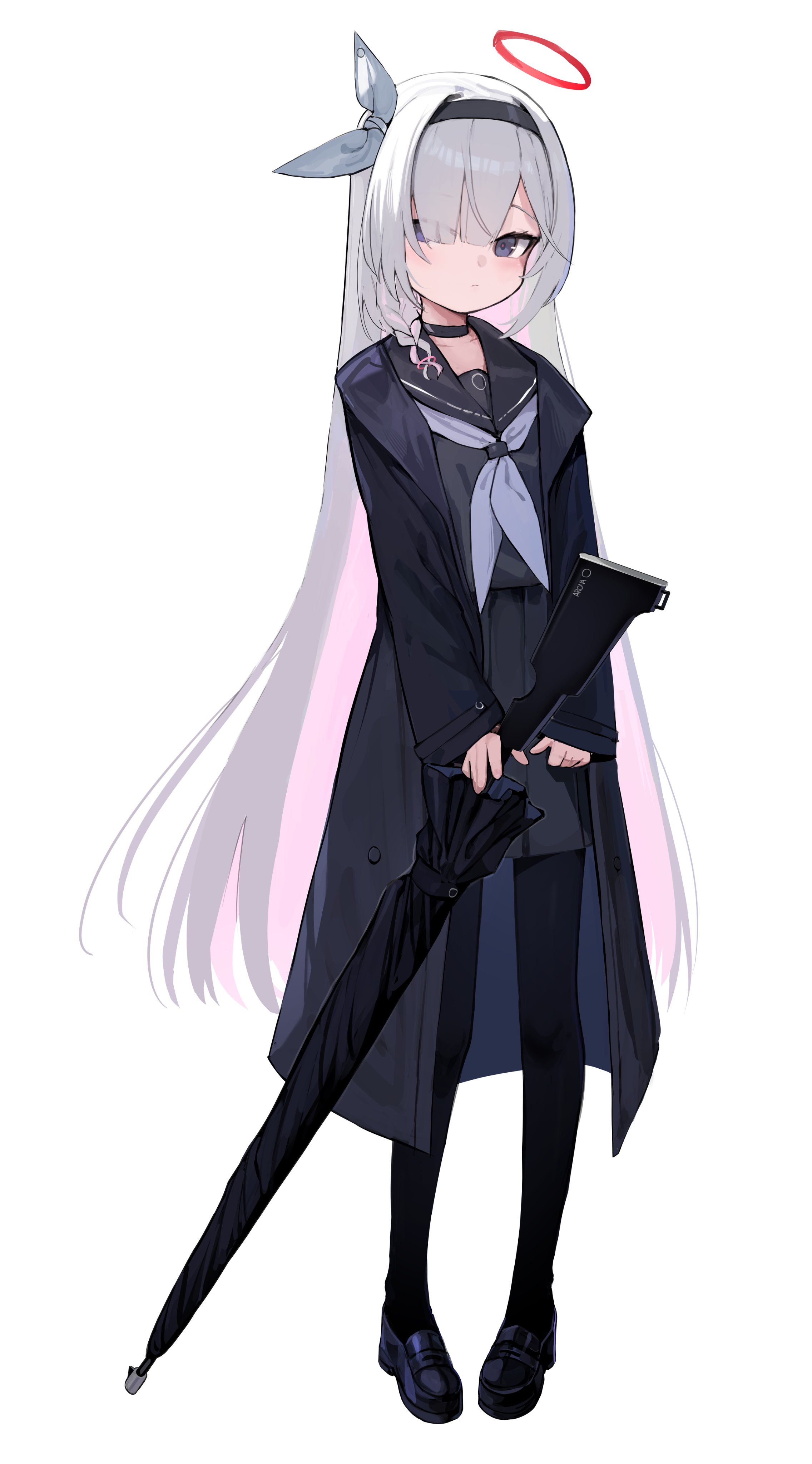 Safebooru - 1girl absurdres black choker black coat black eyes black ...