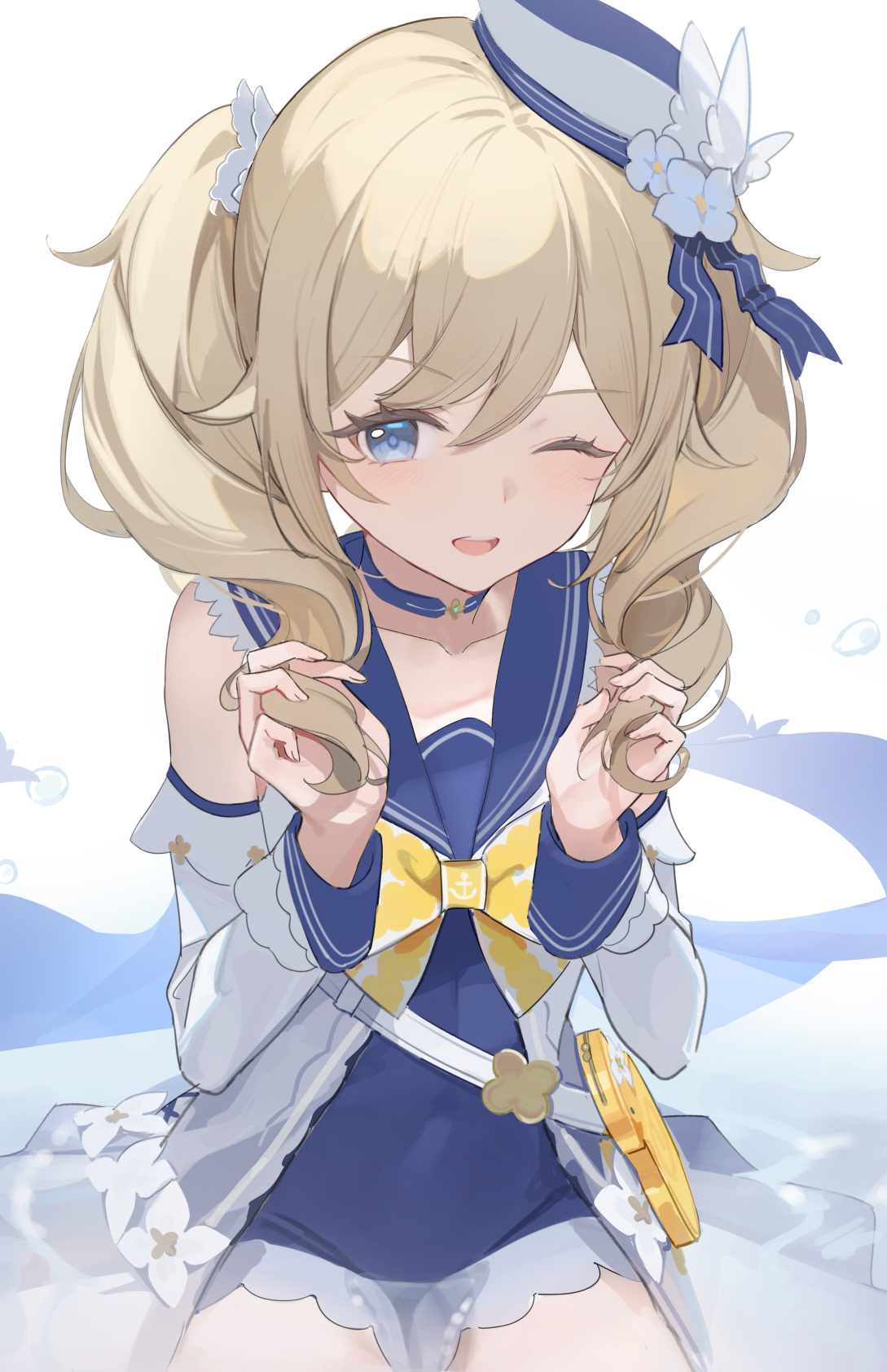 Safebooru - 1girl animal bag barbara (genshin impact) barbara (summertime sparkle) (genshin ...