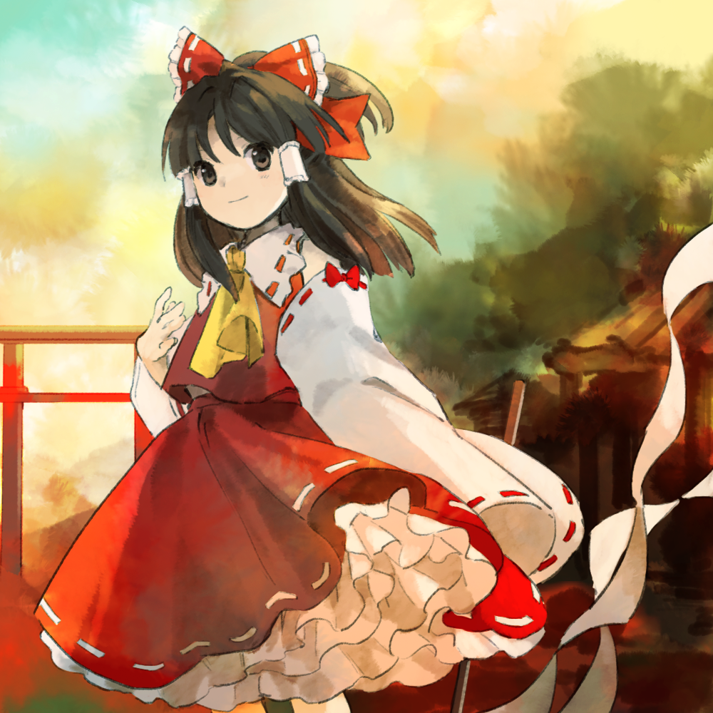 Safebooru - 1girl ascot black eyes black hair bow closed mouth ...