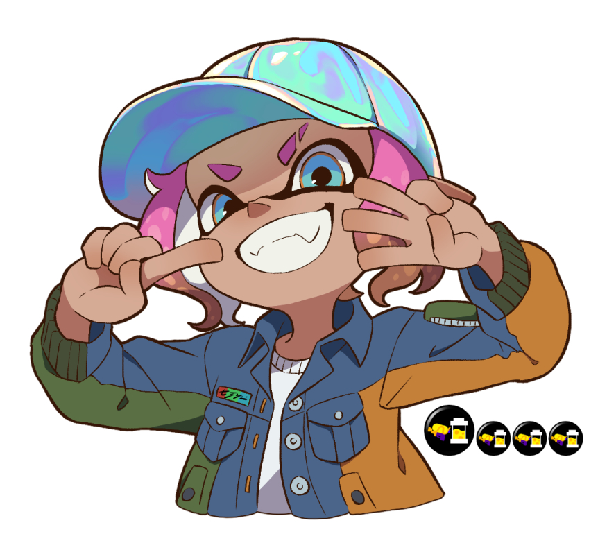 Safebooru - 1girl baseball cap blue eyes blue jacket breast pocket buttons dark-skinned female ...