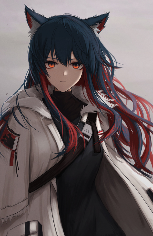 Safebooru - 1girl animal ear fluff animal ear piercing animal ears arknights belt black belt ...