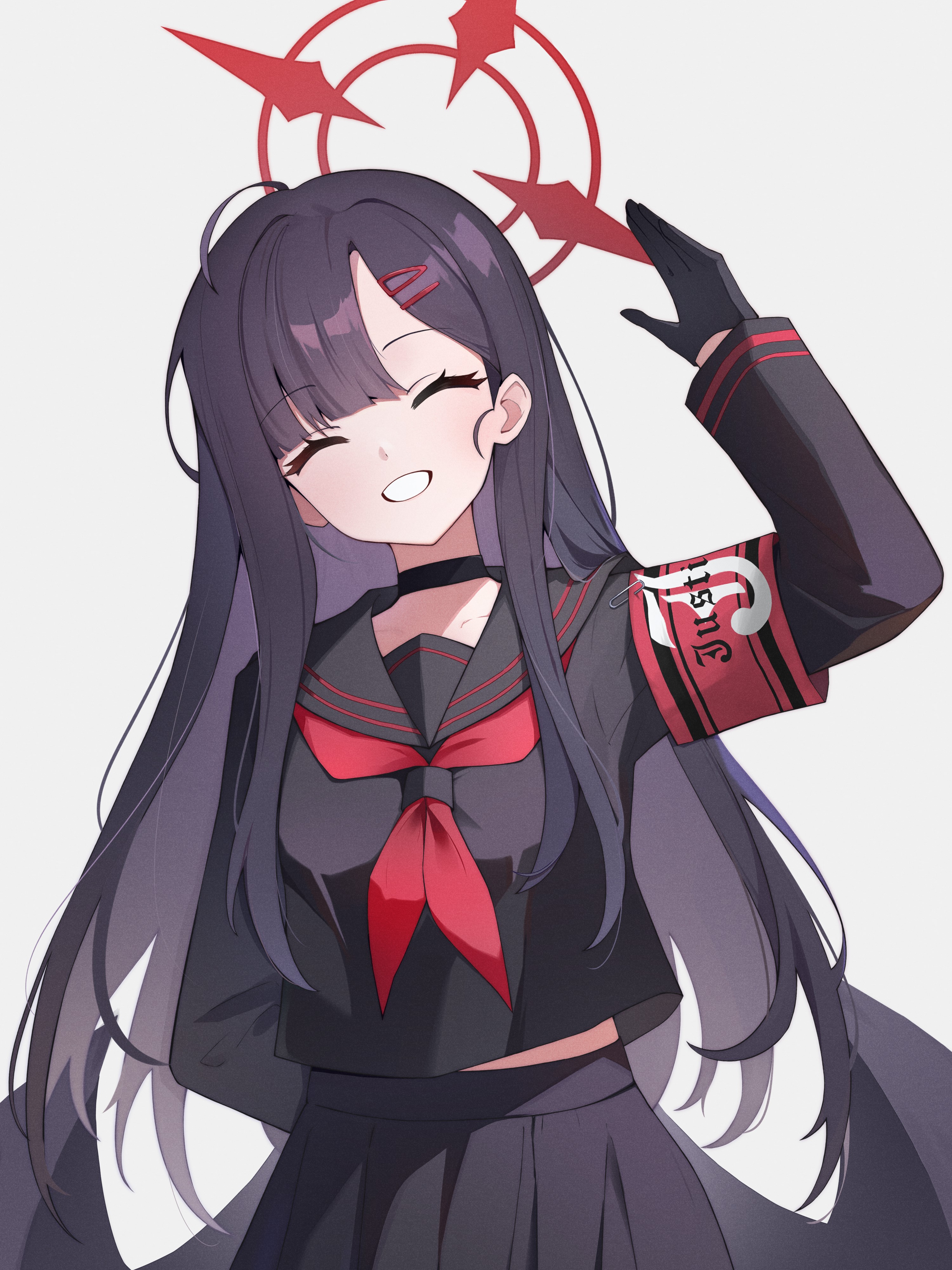 Safebooru - 1girl absurdres anri (user ncce8585) arm behind back arm up armband black choker ...