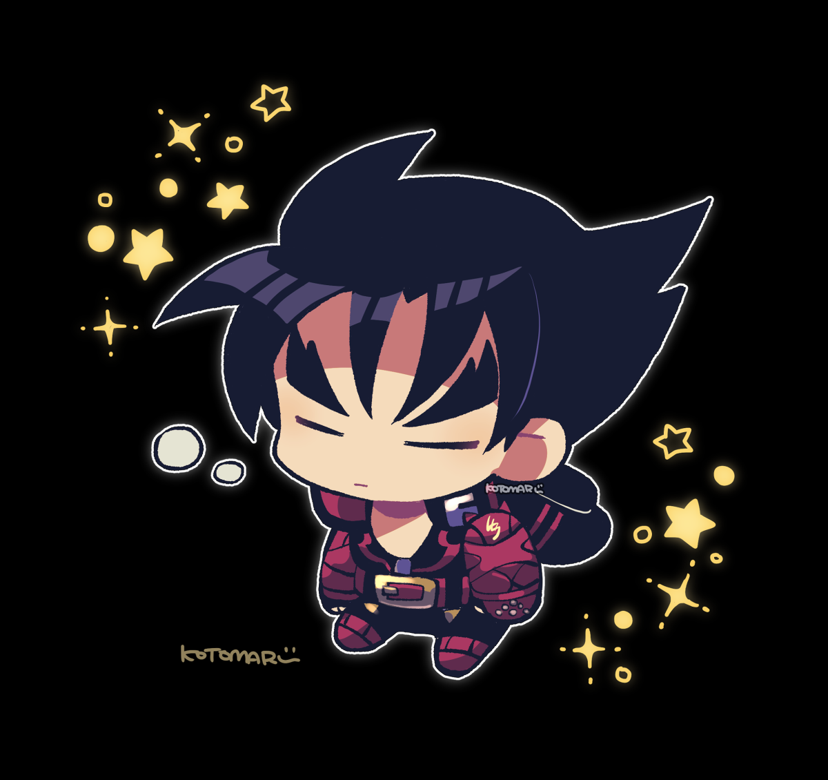 Safebooru - 1boy belt black background black pants closed eyes closed mouth gloves hood hooded ...