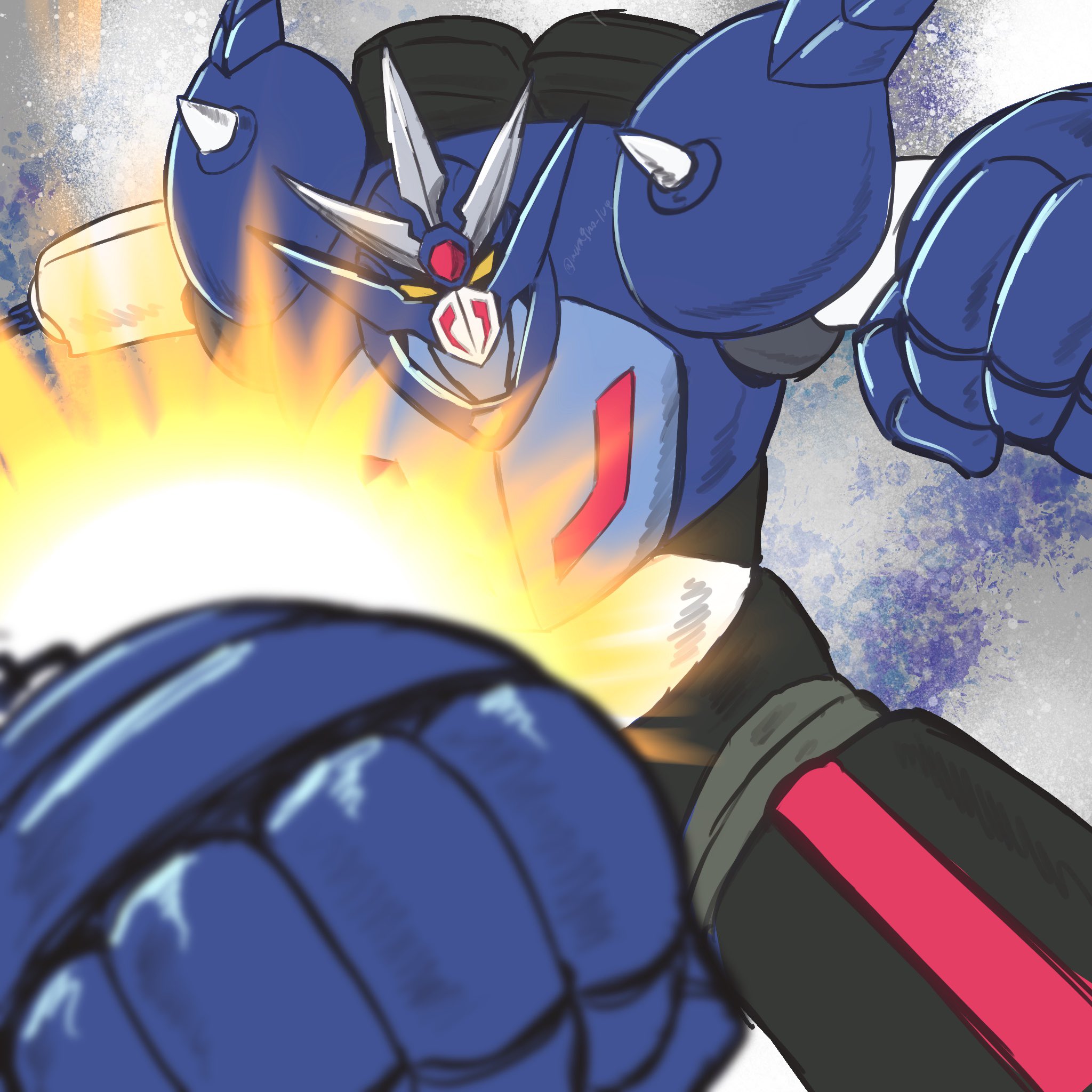 Safebooru - abstract background anniversary armor black armor blue ...