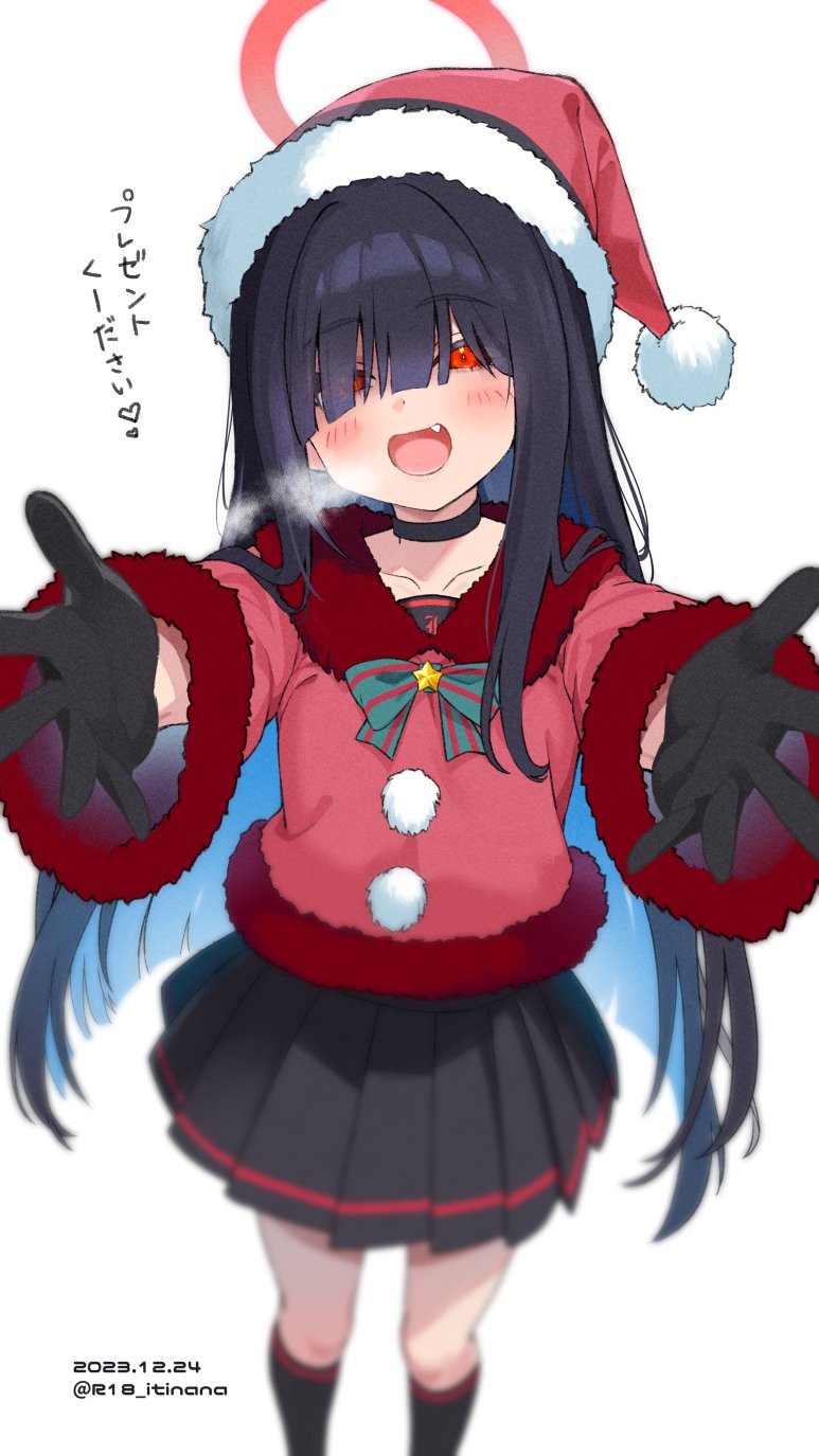 Safebooru - 1girl artist name black choker black gloves black hair black serafuku black skirt ...