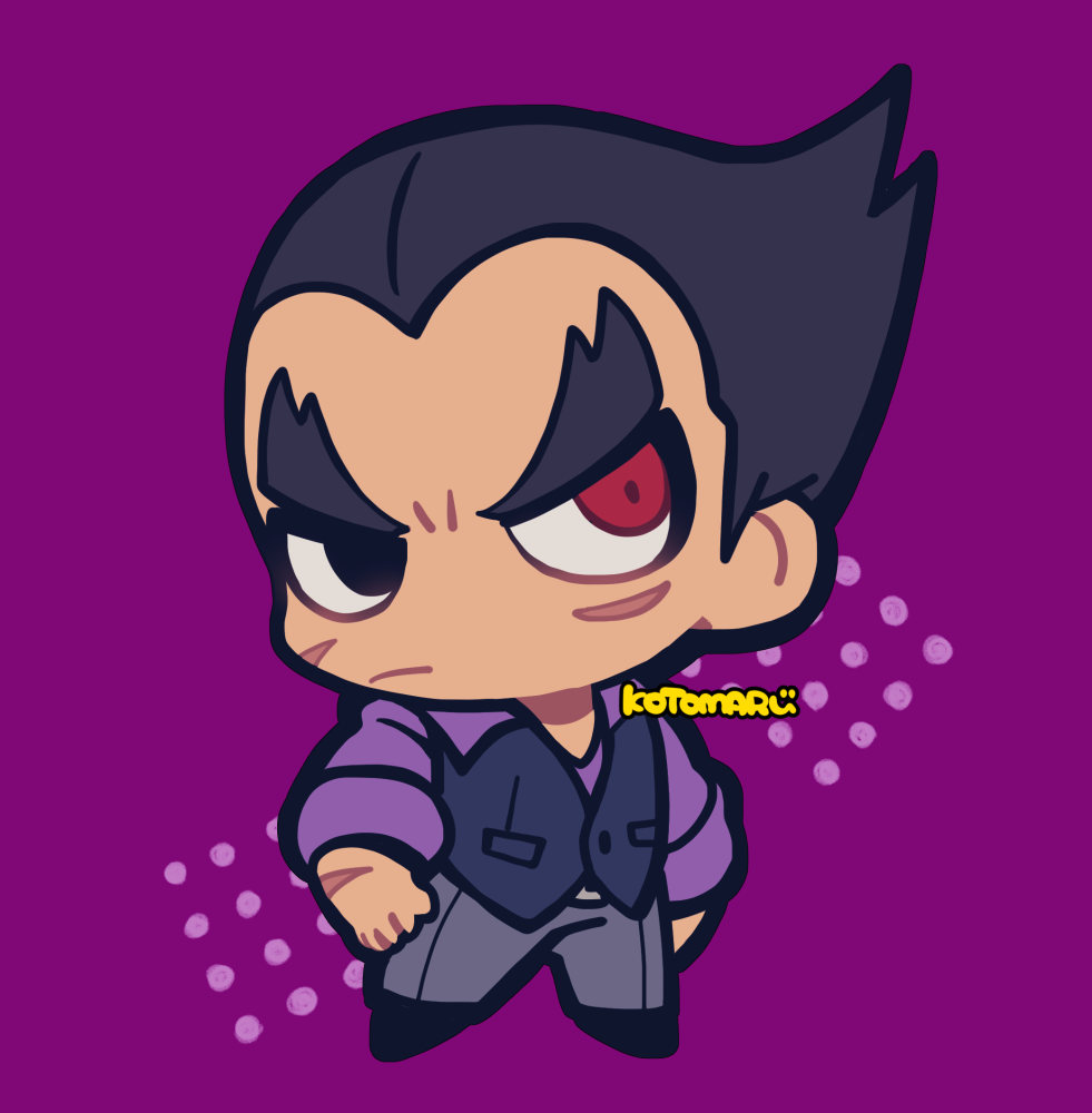 Safebooru - 1boy black eyes black footwear black hair black vest chibi ...