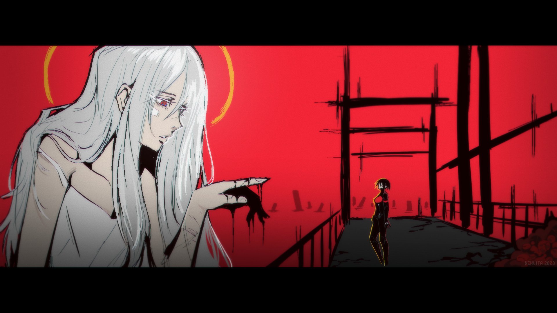 Safebooru - 2girls android ariane yeong blade runner 2049 blood ...